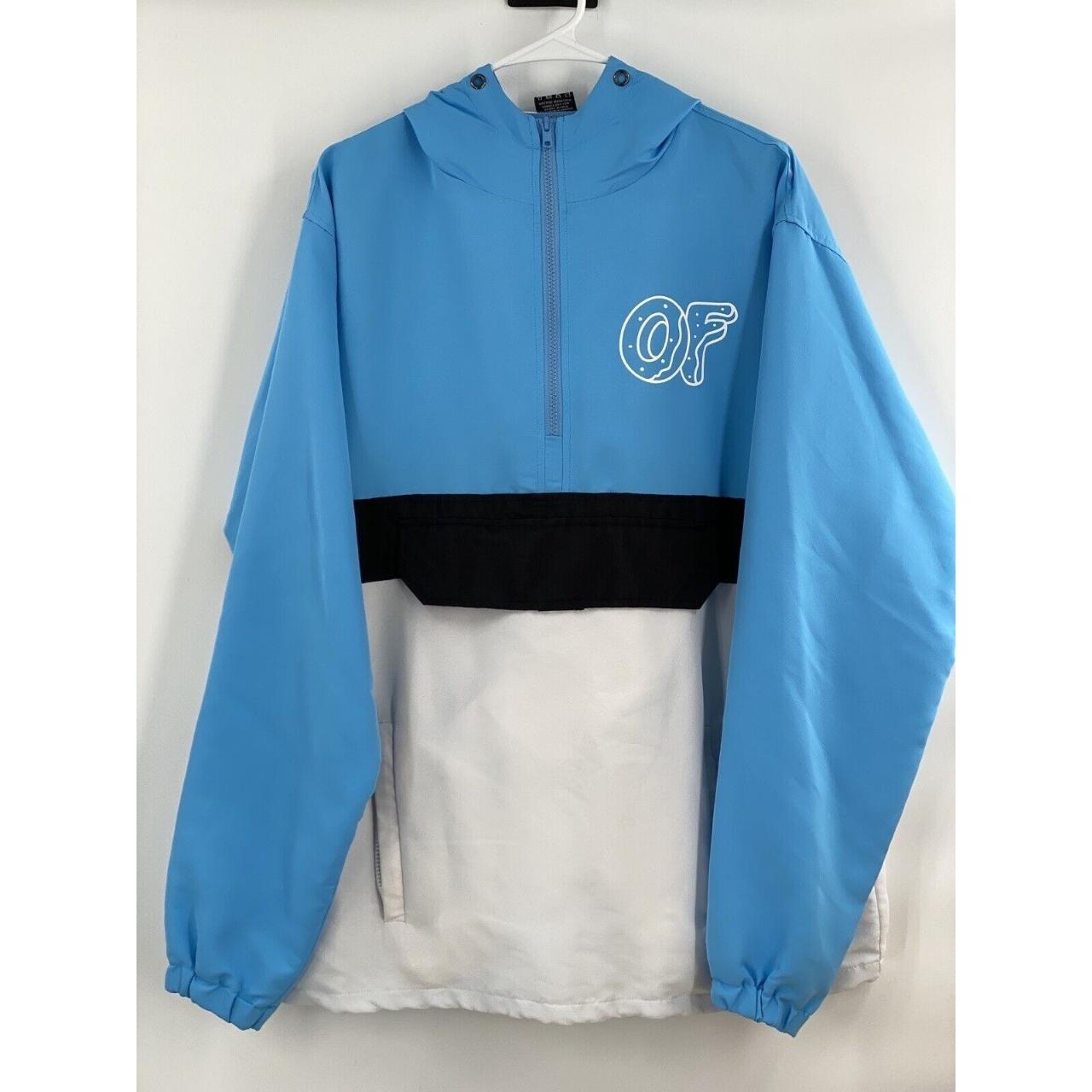 Odd Future Men's Blue and White Jacket | Depop