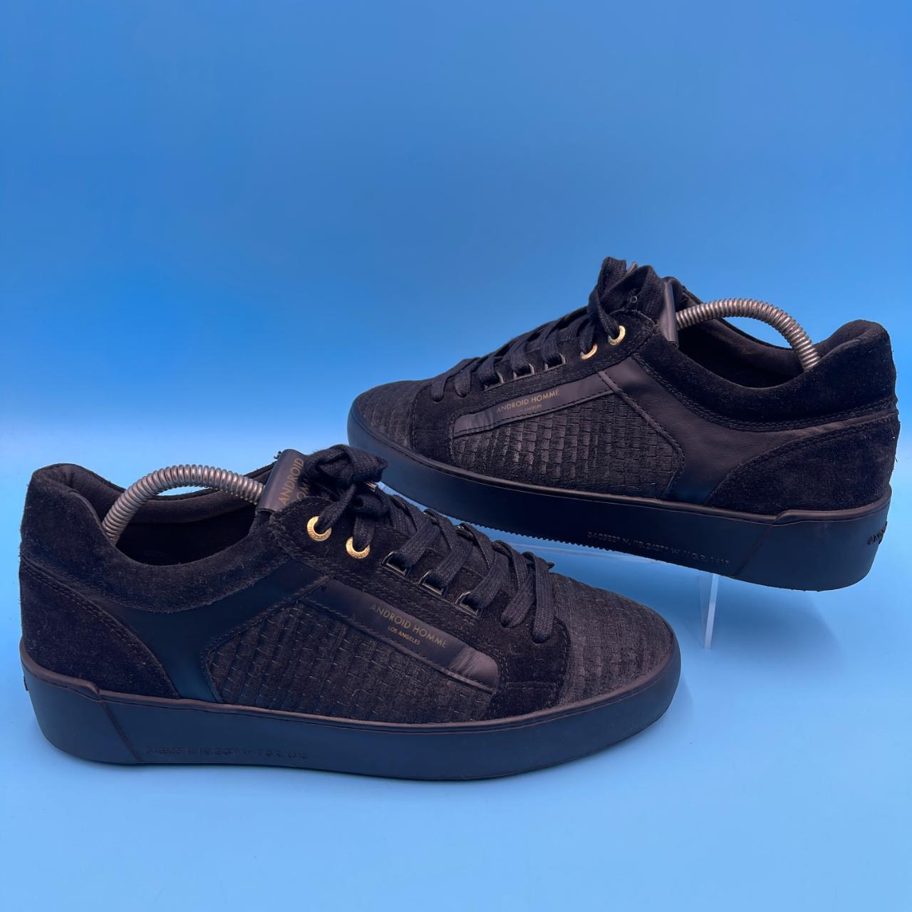 Android Homme Los Angeles Men's Black Leather Suede... - Depop