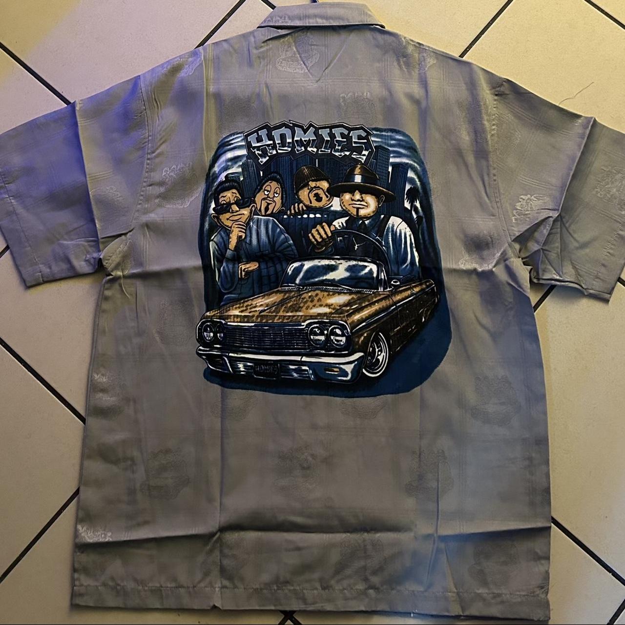 Homies button up shirt #homies #cruzinlow #lowirder... - Depop