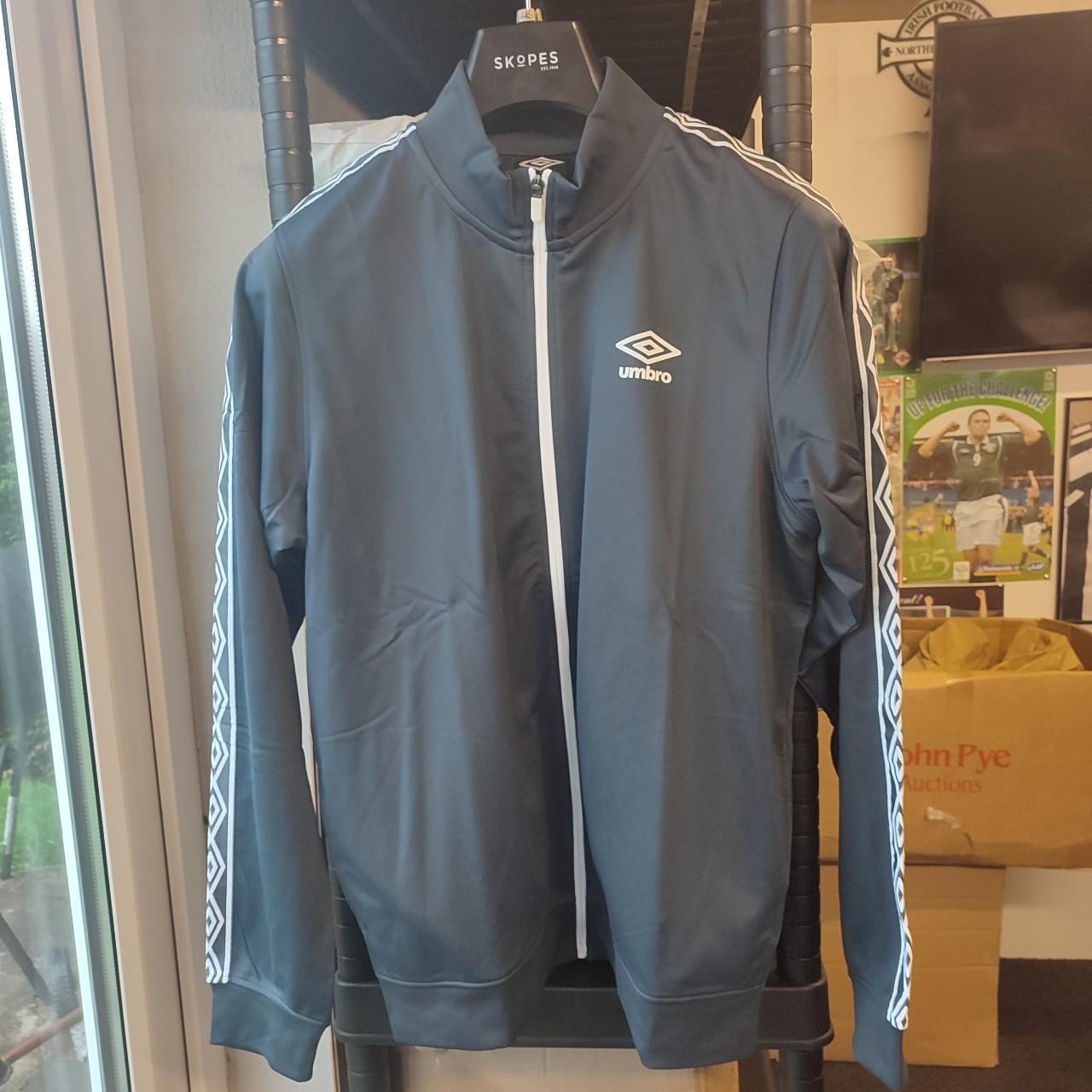 Umbro active style taped tricot jacket Full zip... - Depop