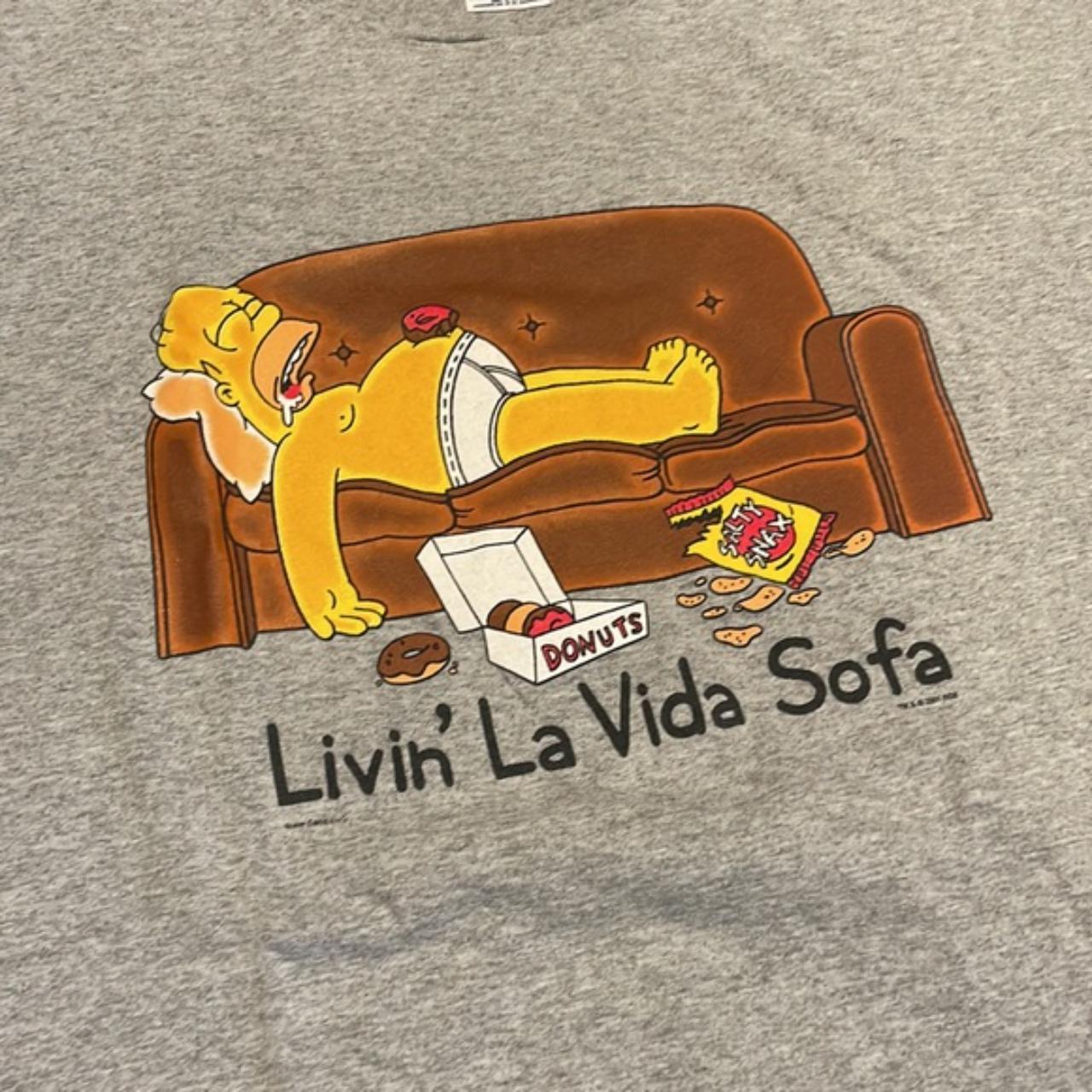 2001 Homer Simpson “Livin’ La Vida Sofa” Large... - Depop