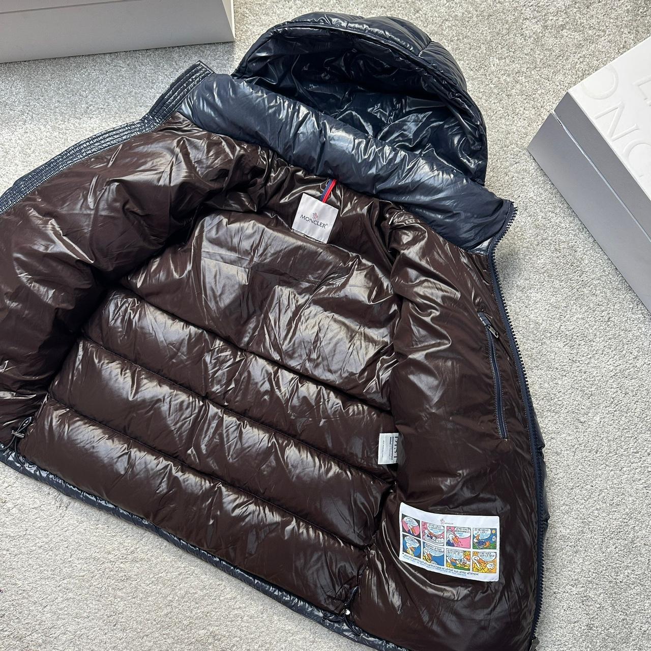 Moncler Maya Navy Jacket - Depop