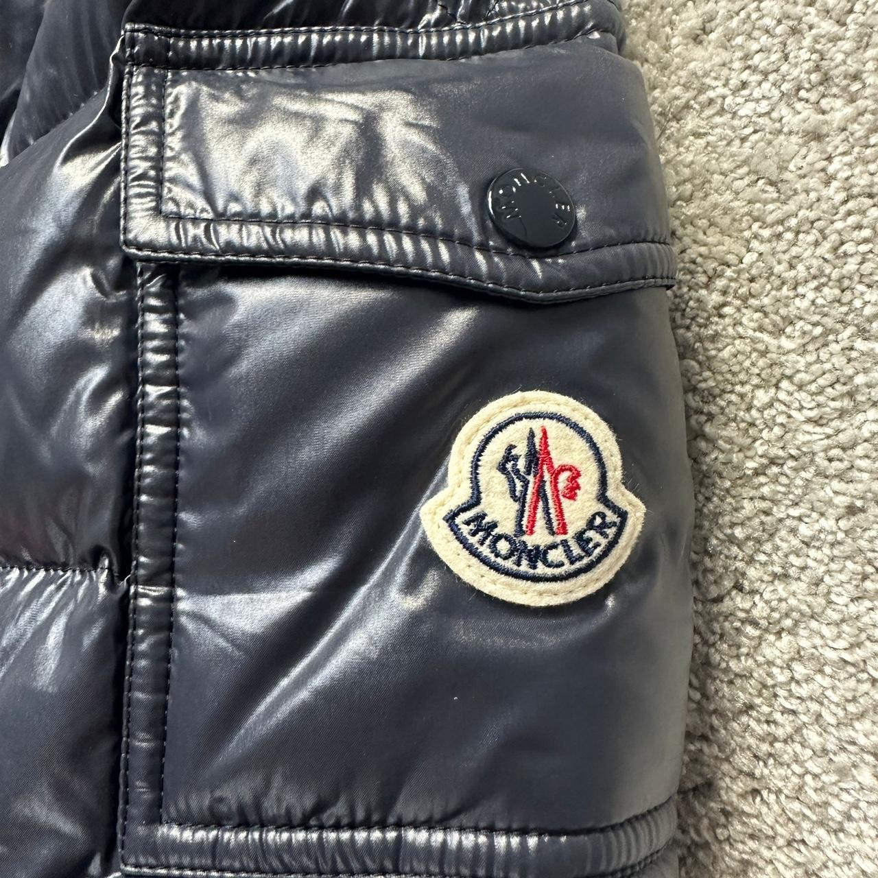 Moncler Maya Navy Jacket - Depop