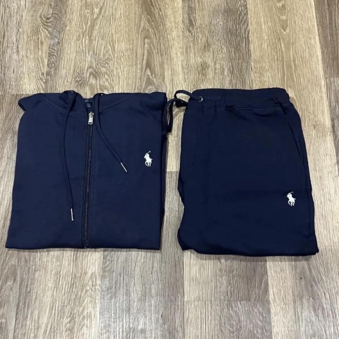 Men’s Polo Ralph Lauren Tracksuit Navy Blue - Depop