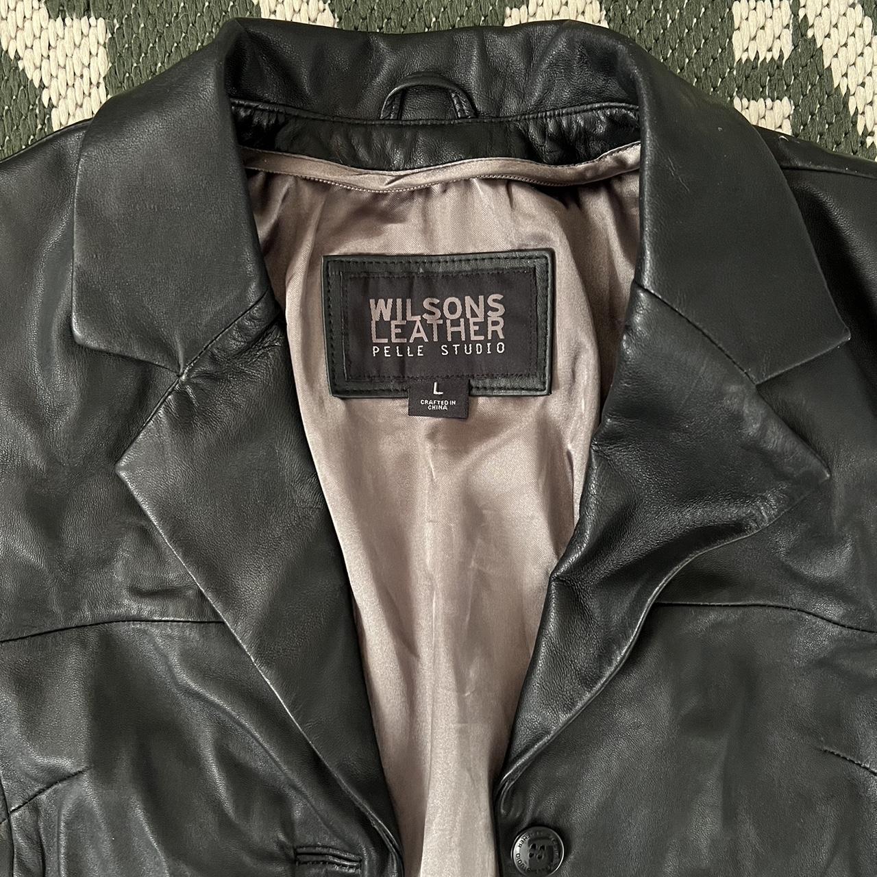 Large Women’s Wilson’s Leather Long Jacket - Depop