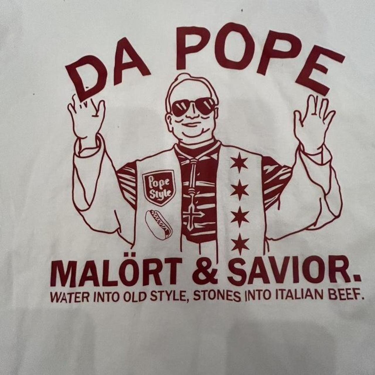 White Pope Francis tee shirt #popefrancis white,... | Depop