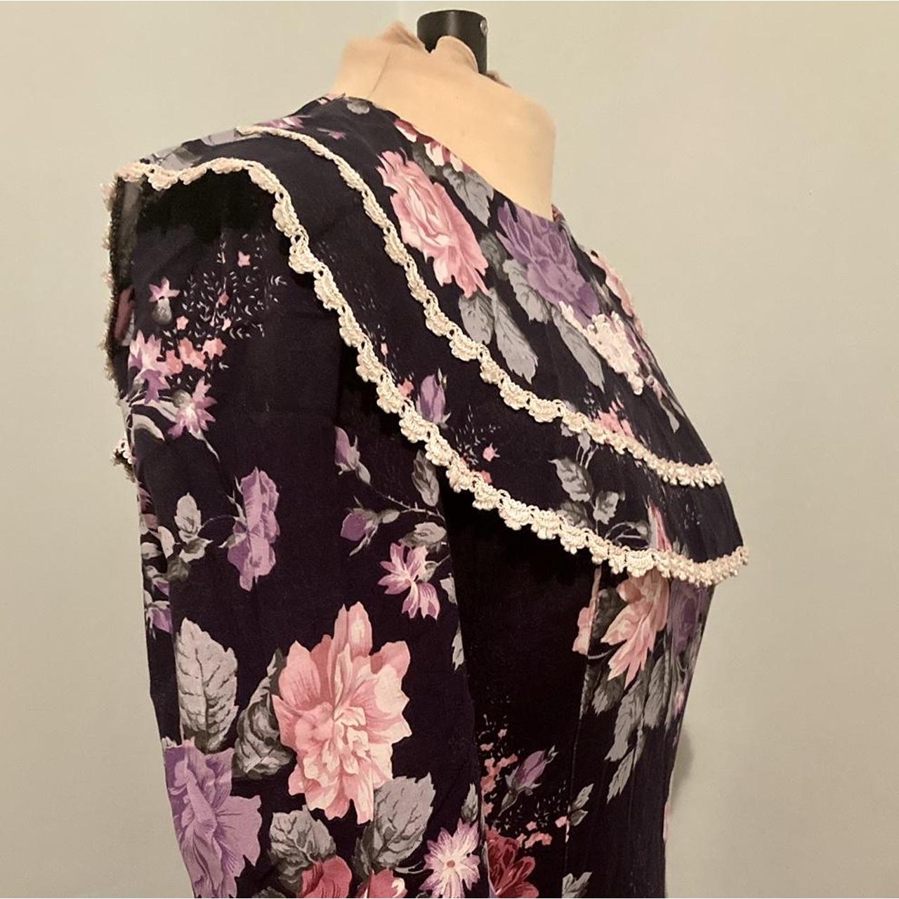 Dainty, Dramatic Bib Collared Cottage Core 1980’s ... - Depop