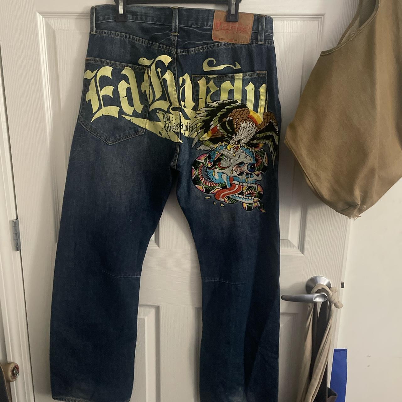 Vintage super cool rare ed hardy with a skull, eagle... - Depop