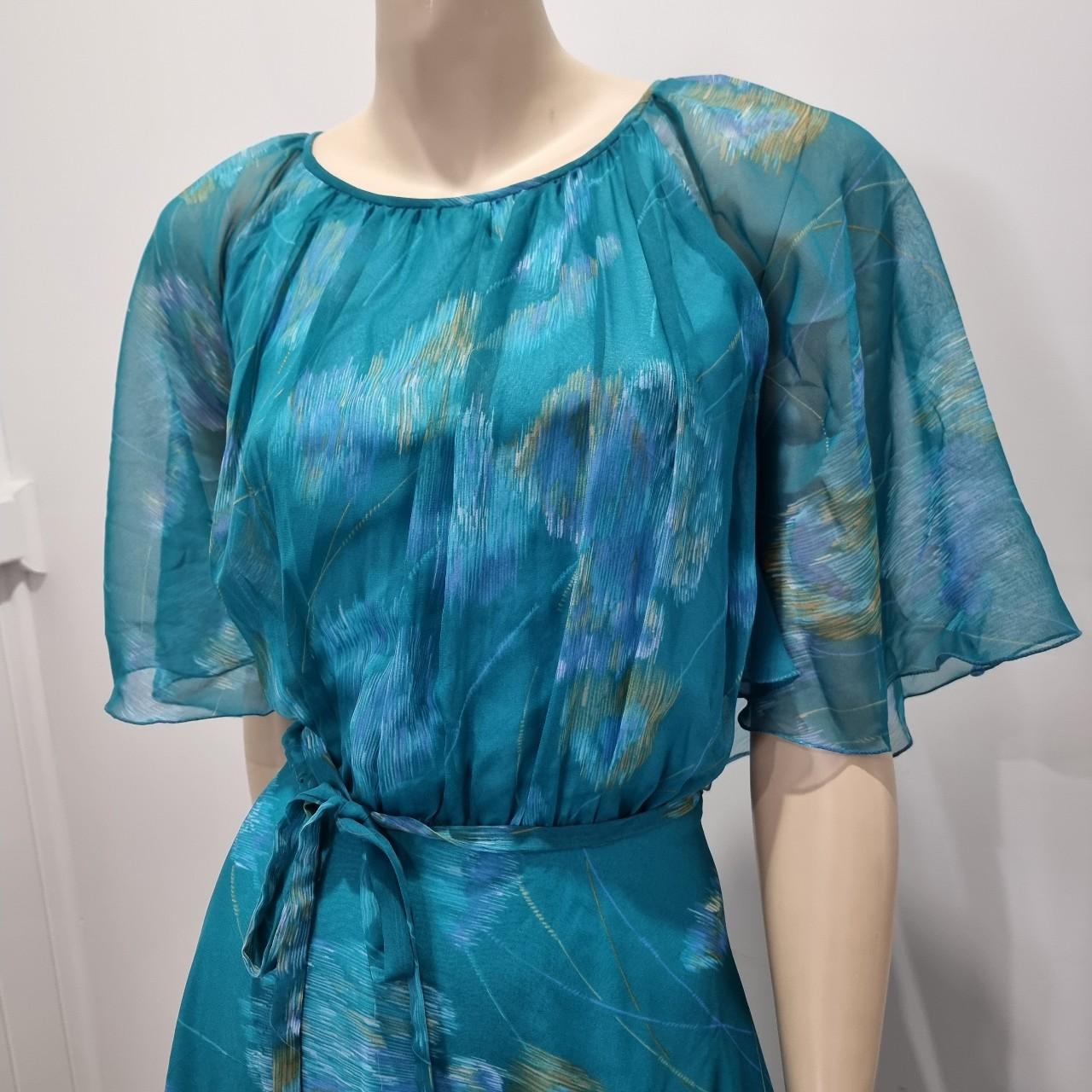 Ethereal blue vintage dress with Cape. The colour of... - Depop