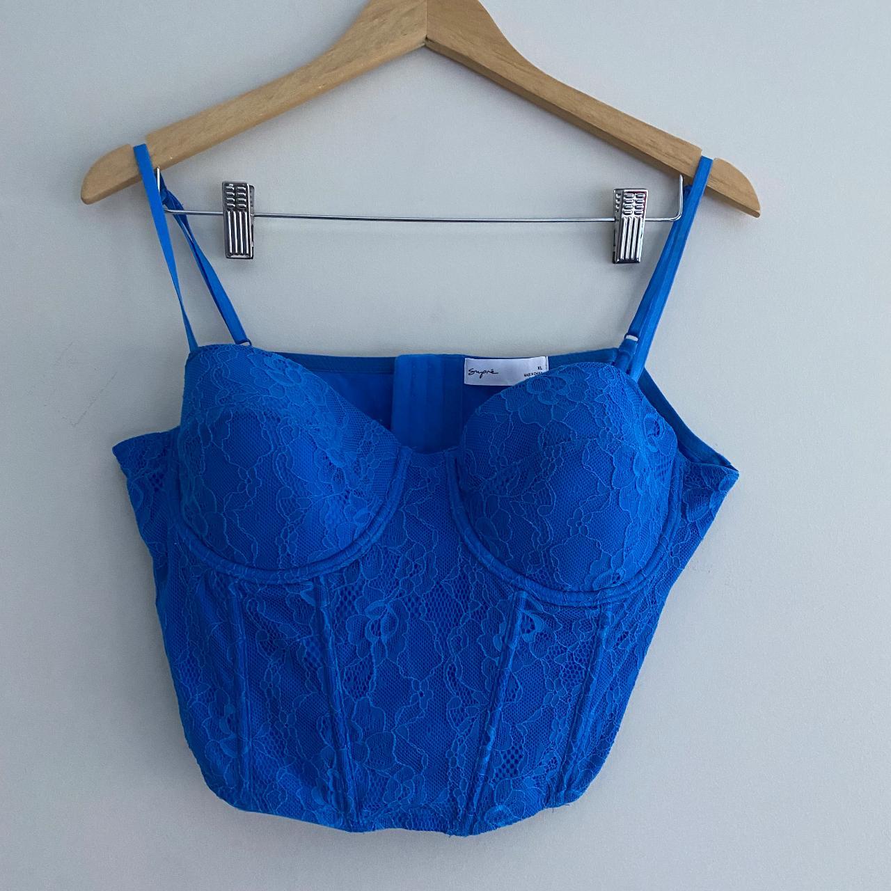 Supre XL Electric Blue Ladies Corset/ Bustier... - Depop