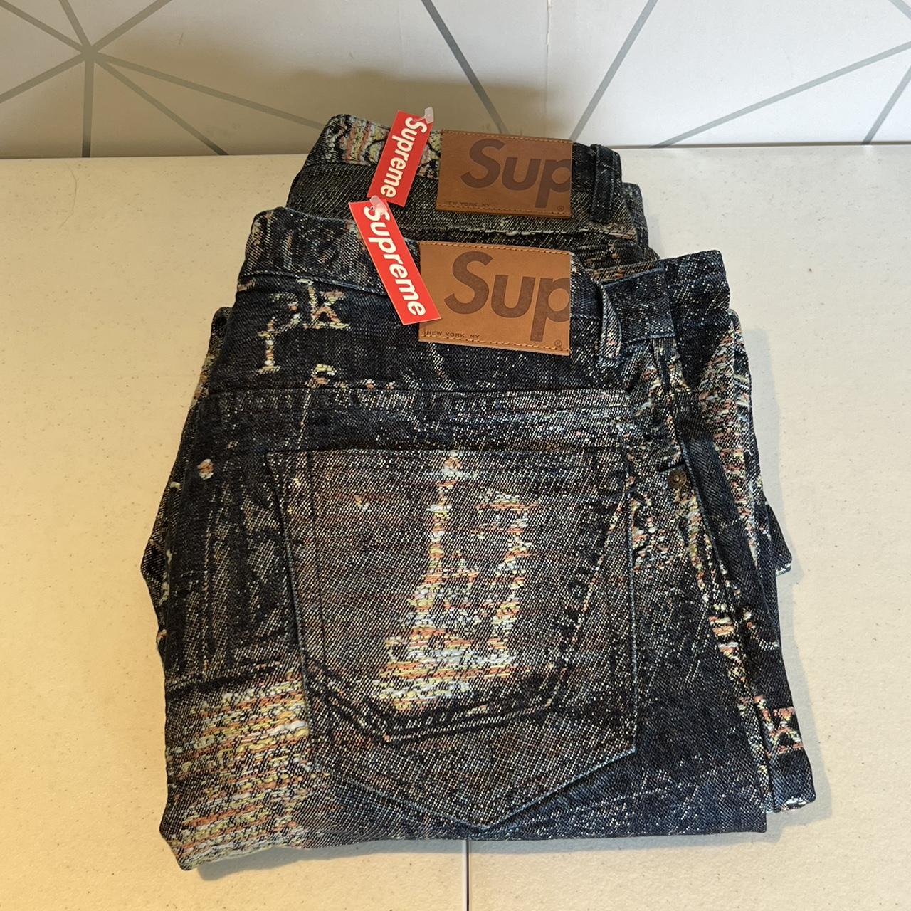 Supreme Archive Denim Jeans Supreme Fu*k You... - Depop