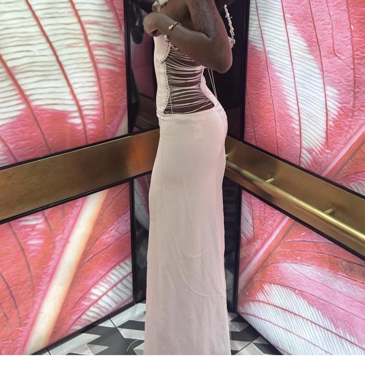 fanci club young woman w lily dress xs white worn... - Depop