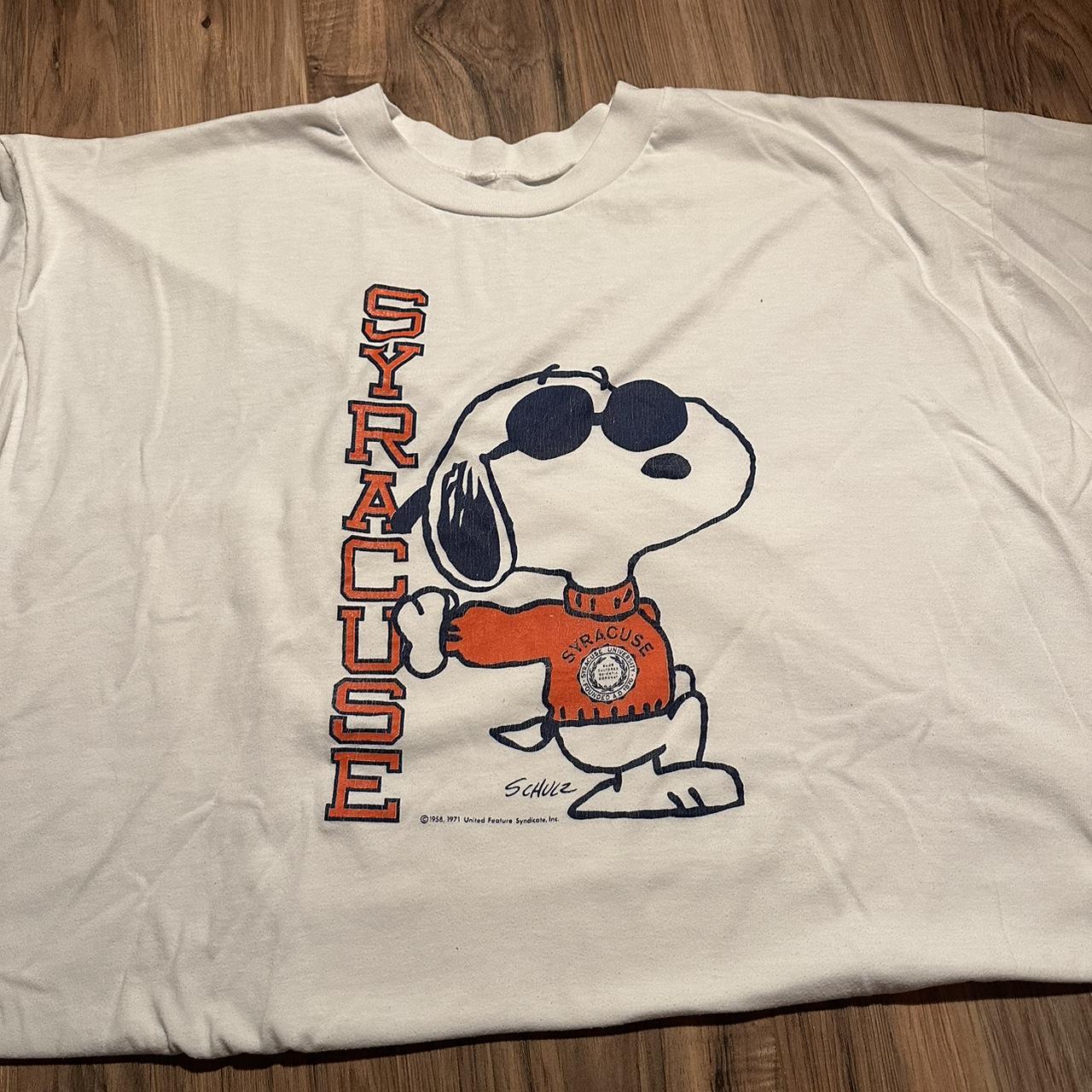OVERSIZED 70s Snoopy Syracuse University T-Shirt. No... - Depop