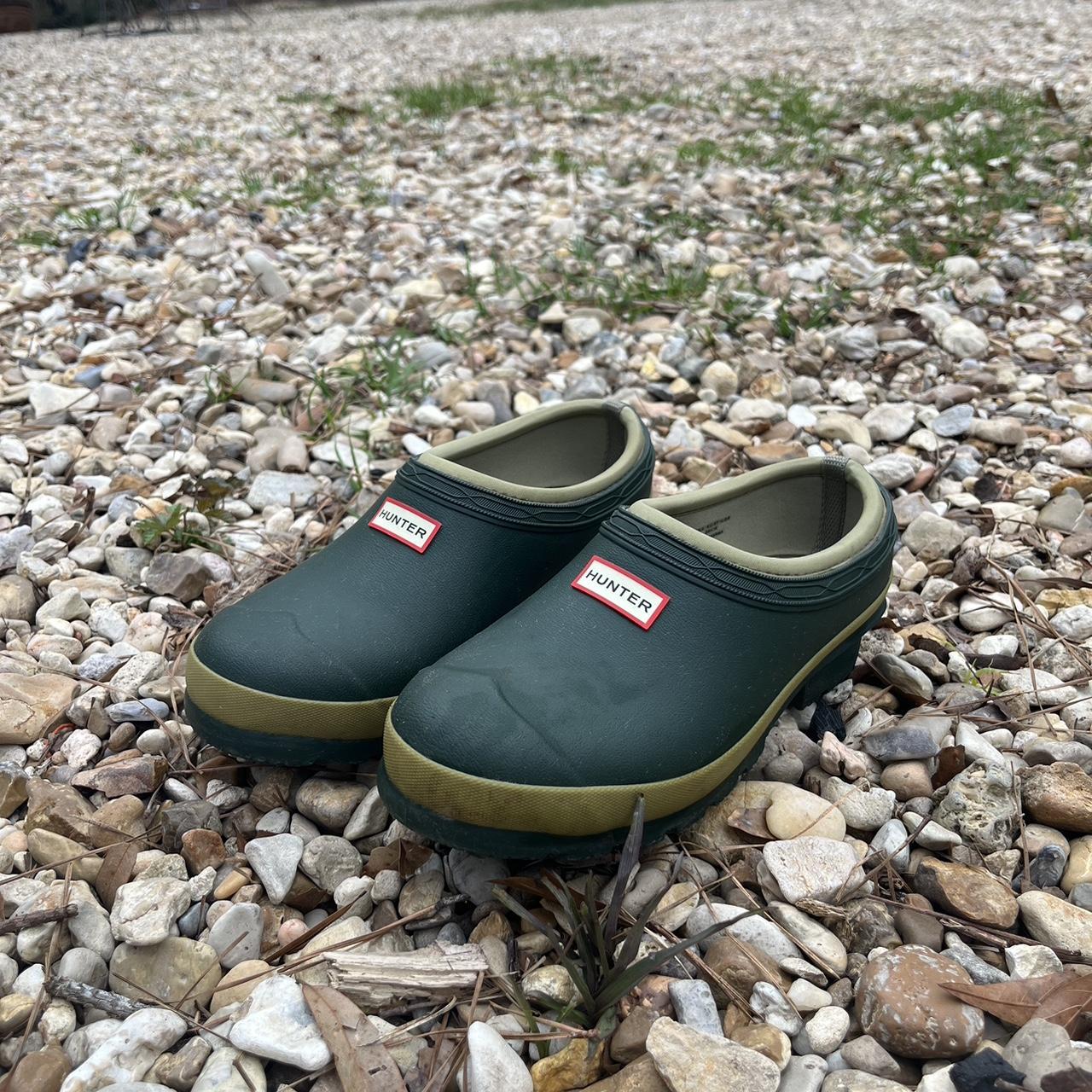 Hunter Garden Clogs Funky green garden clogs to... - Depop