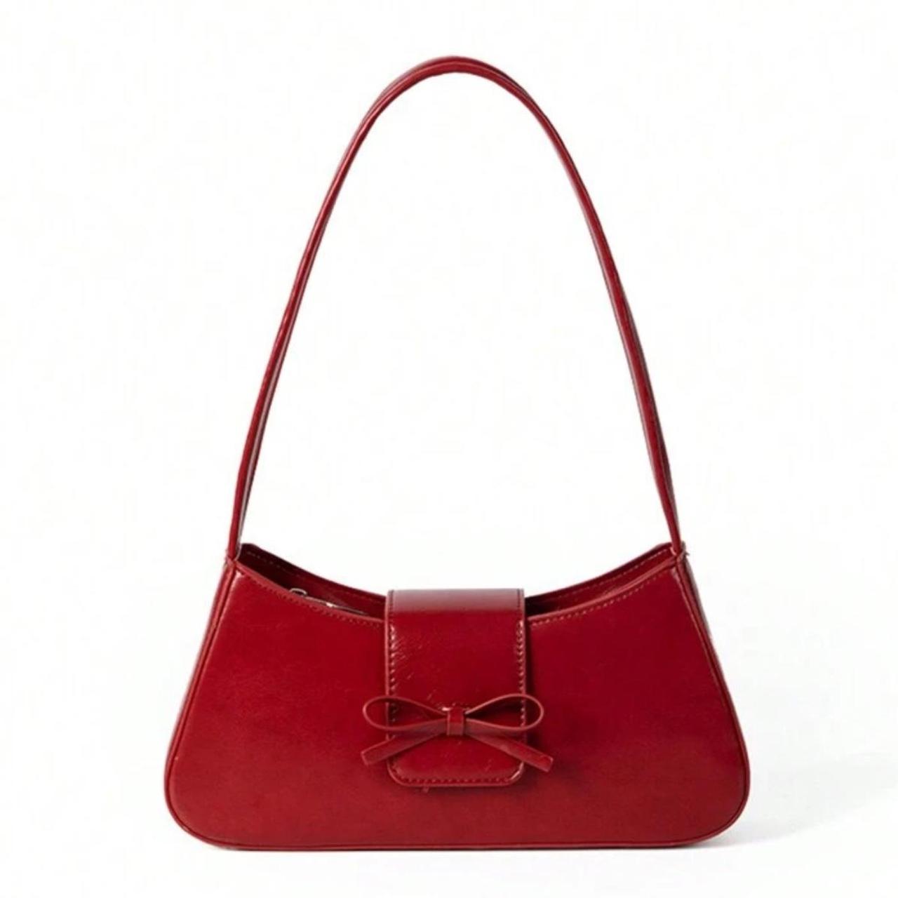 Brand new red leather mini purse♥️ #red #leather... - Depop