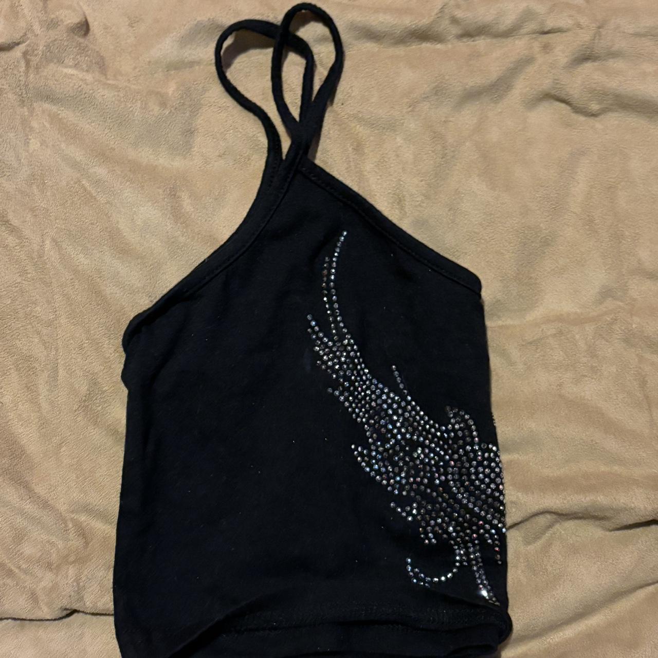 SHEIN rhinestone graphic cami top - Depop