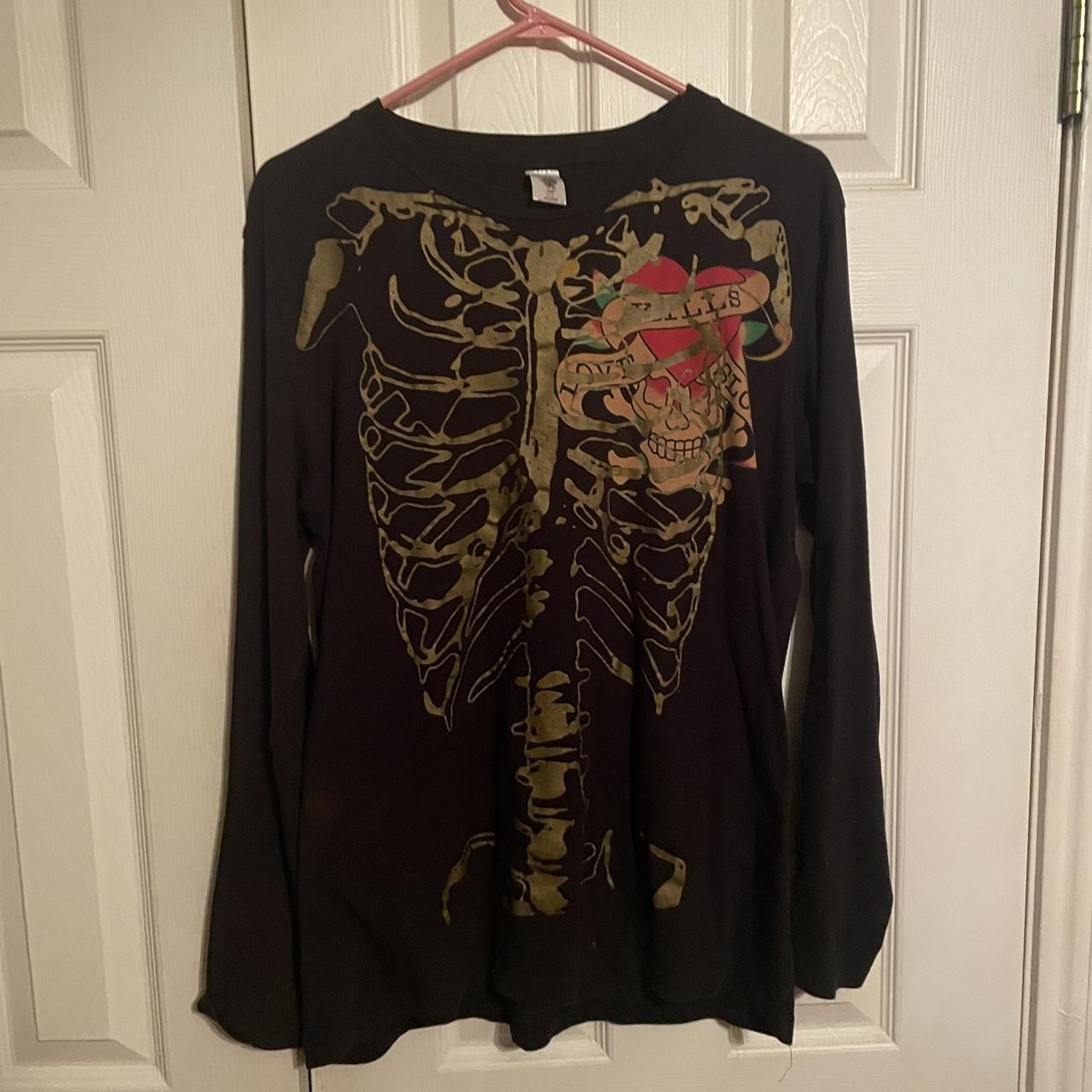 Ed hardy Skeleton long sleeve t-shirt - Depop