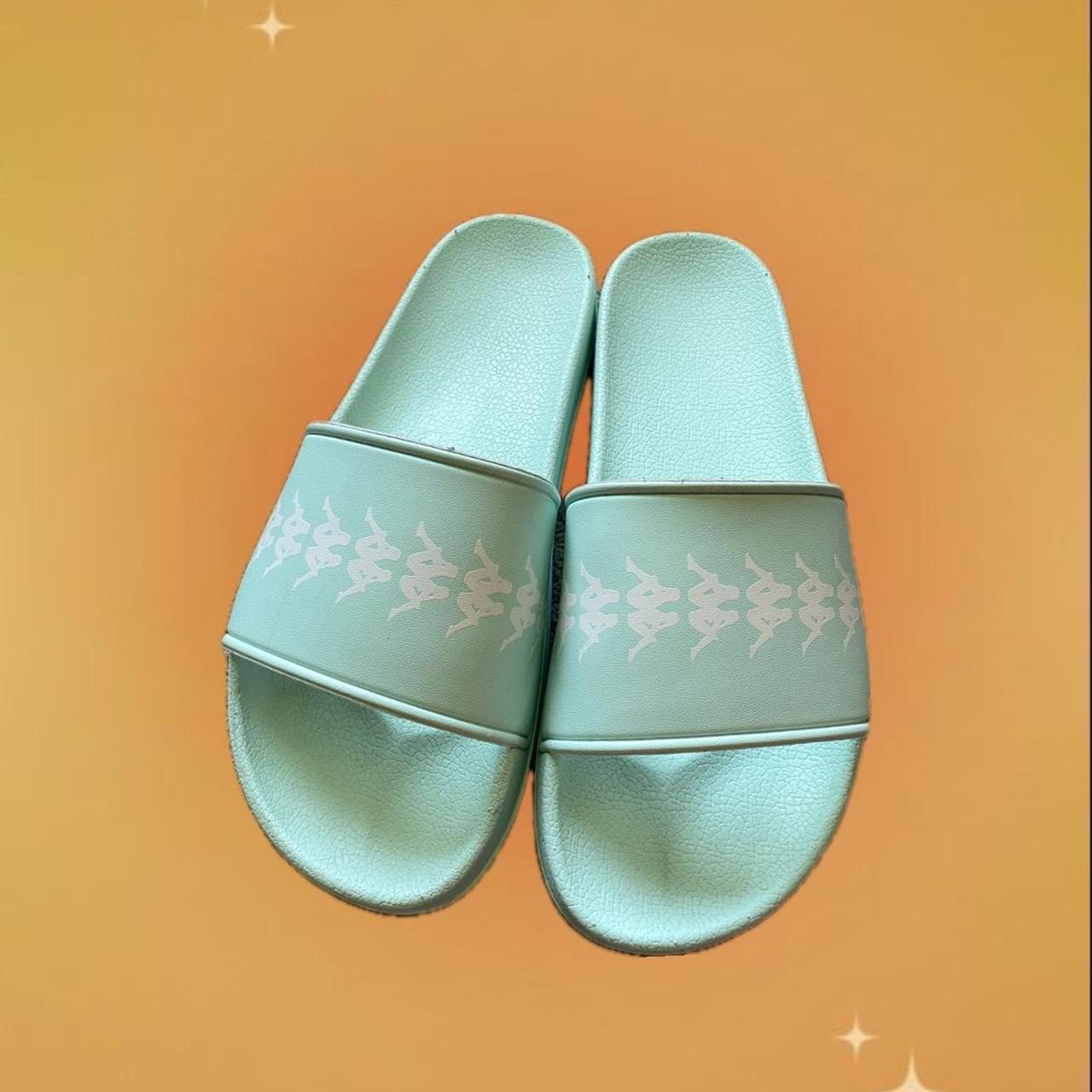 Mint green Kappa slides. Size 42 (fits like a U.S.... - Depop