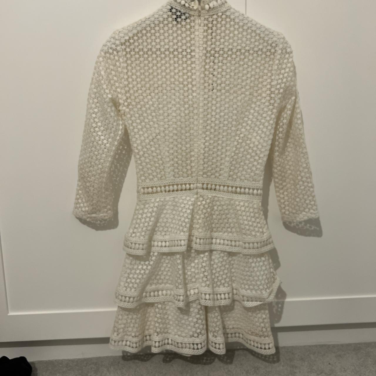 Beautiful white netted dress. - Depop