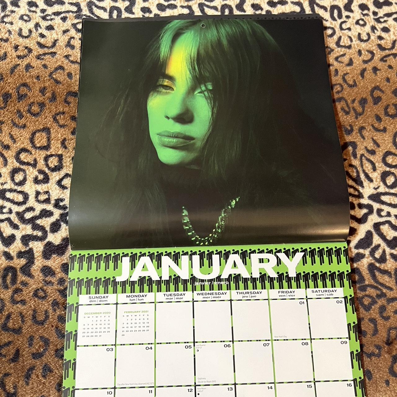 2021 official Billie Eilish photo calendar for any... - Depop
