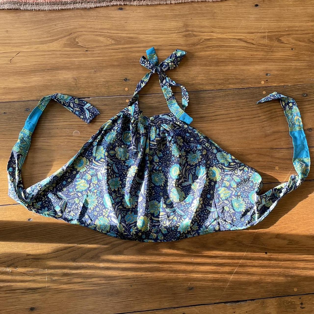 hoboko silk tie top worn once (not included in bundles) - Depop