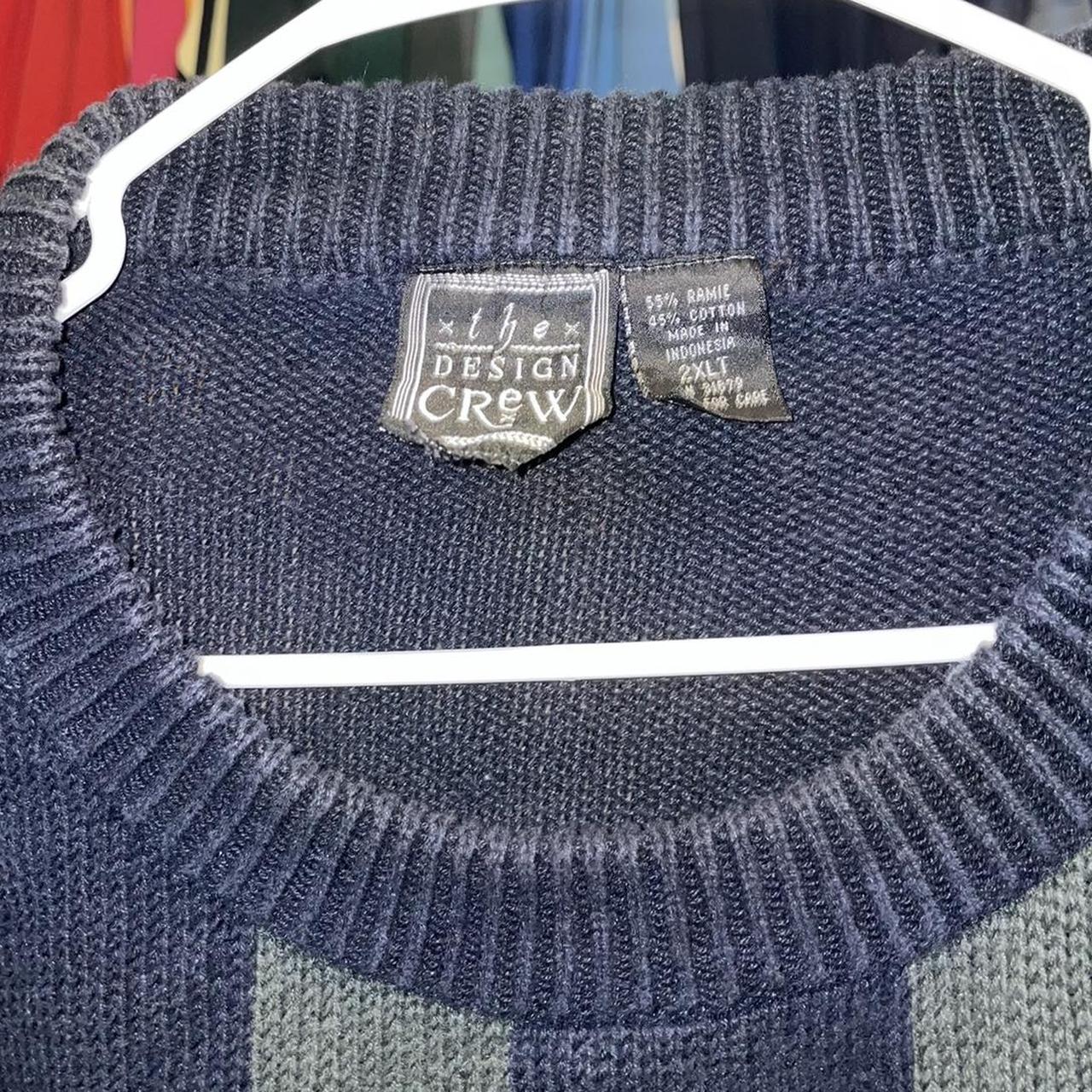 Backes & Strauss Men's Green and Navy Jumper | Depop