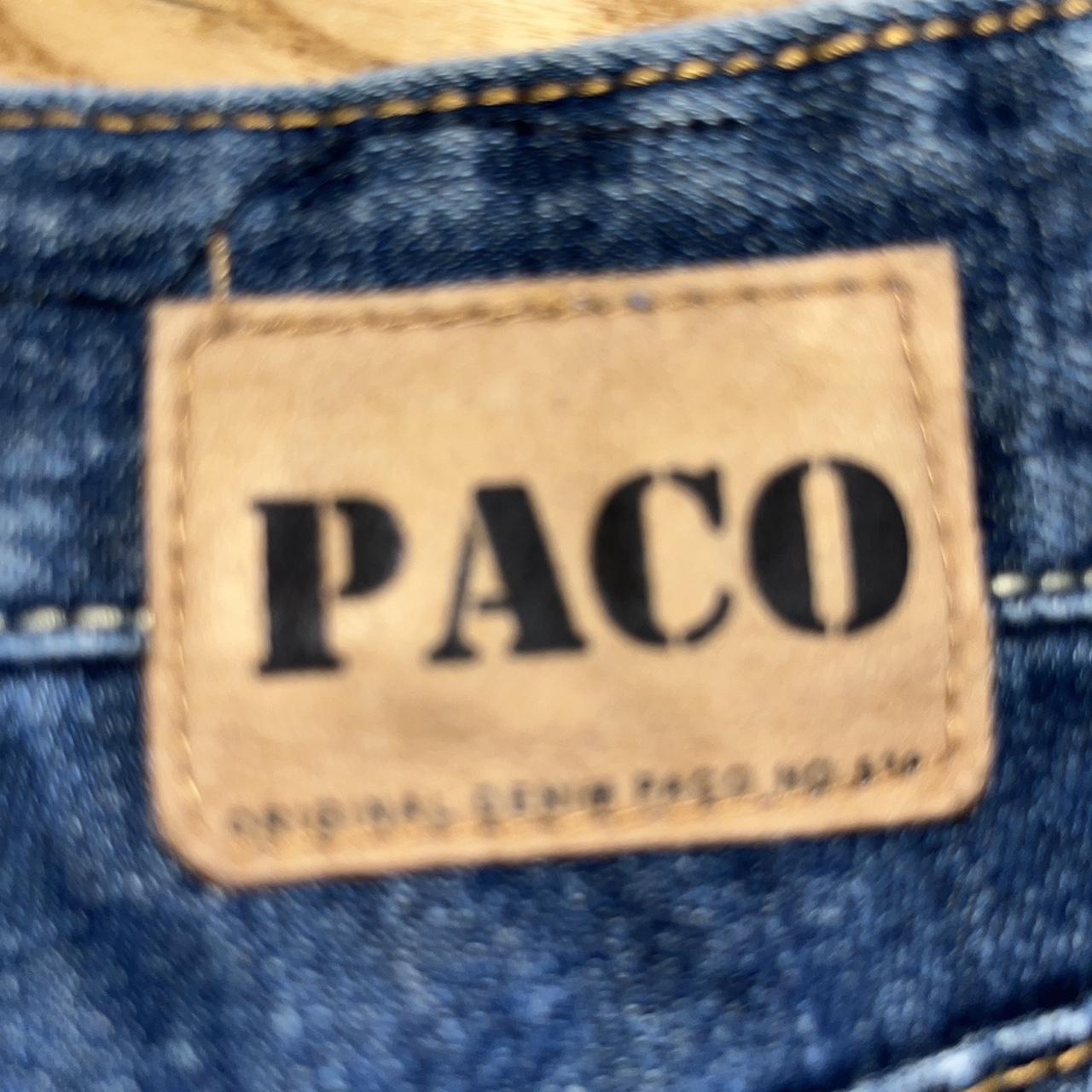 Vintage 90s Y2K paco light wash blue denim... - Depop