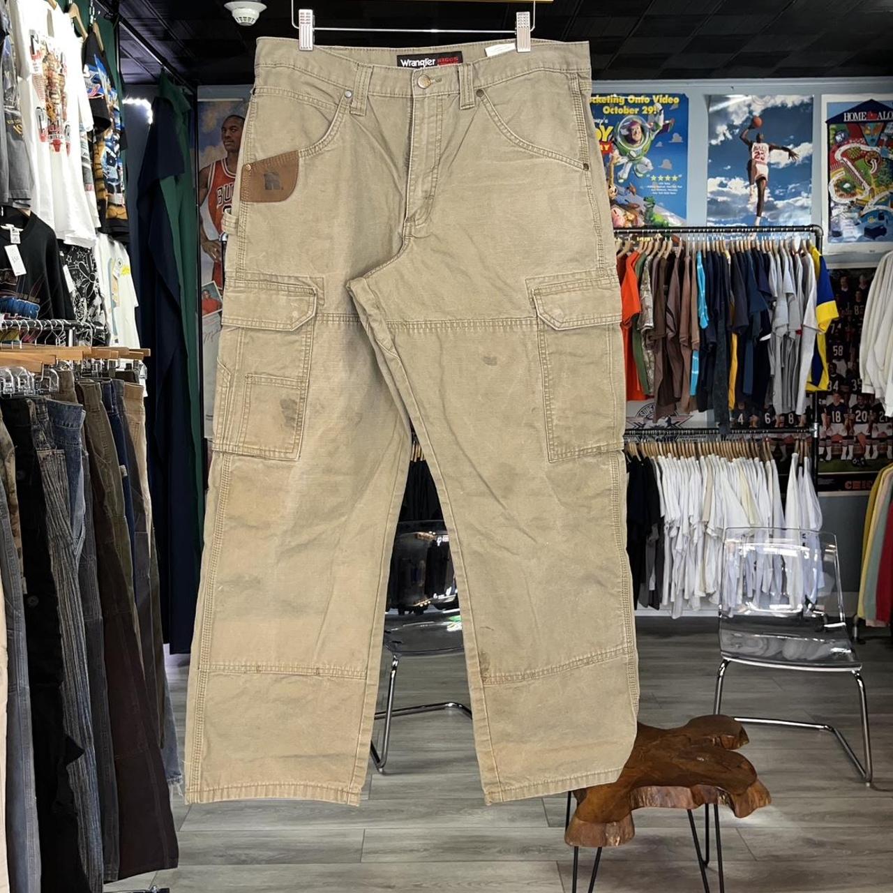 Vintage y2k 90s wrangler riggs dura shield dungarees... - Depop