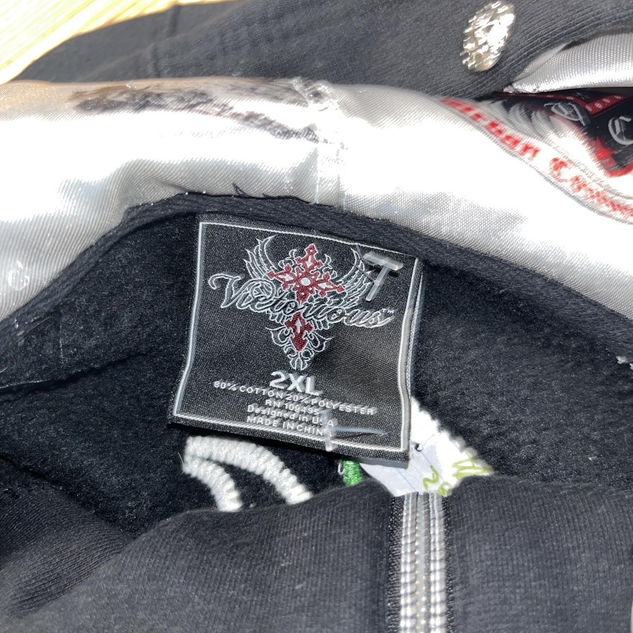 Vintage y2k rhinestone cross skull affliction ... - Depop