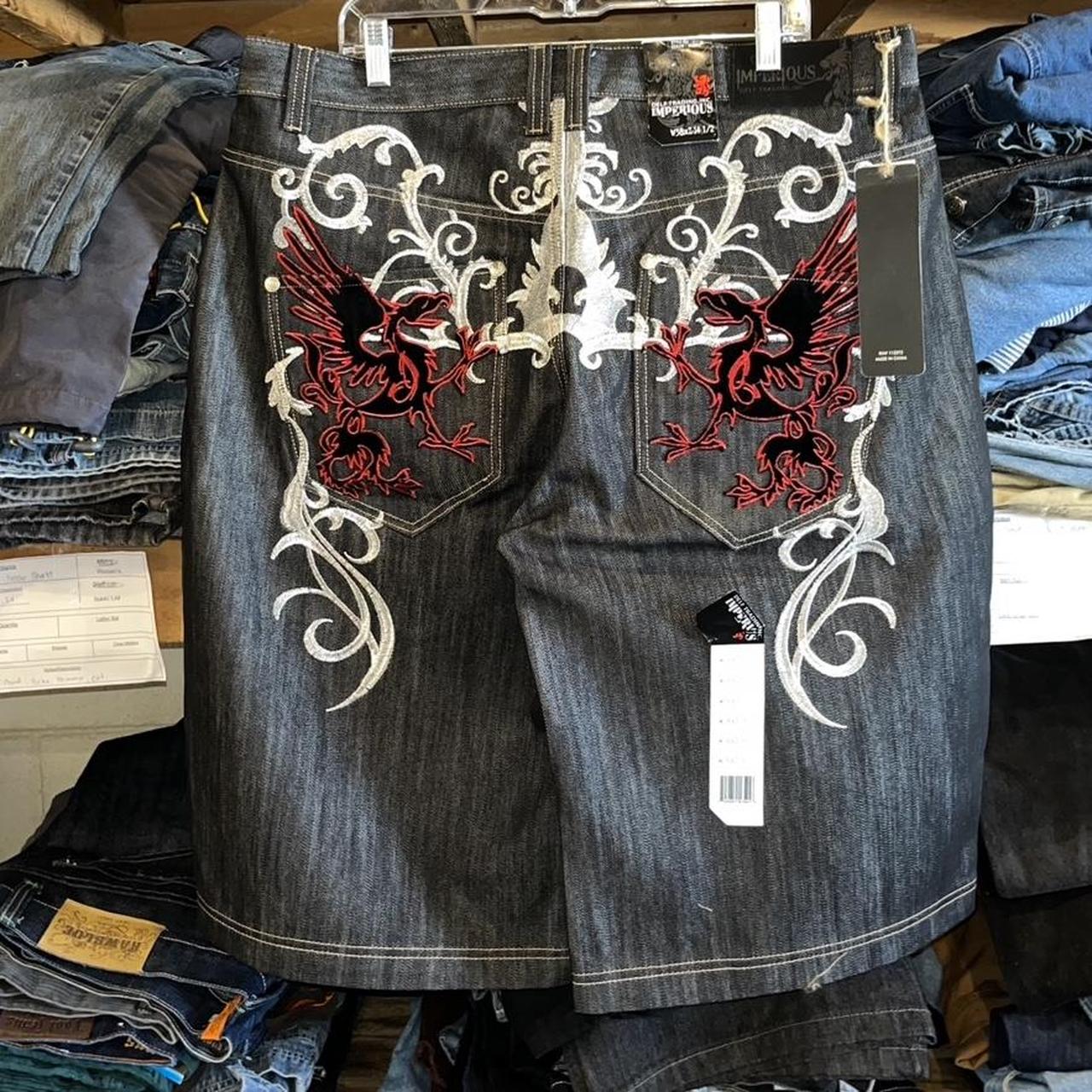 Vintage y2k Imperious/Victorious dark wash black... - Depop