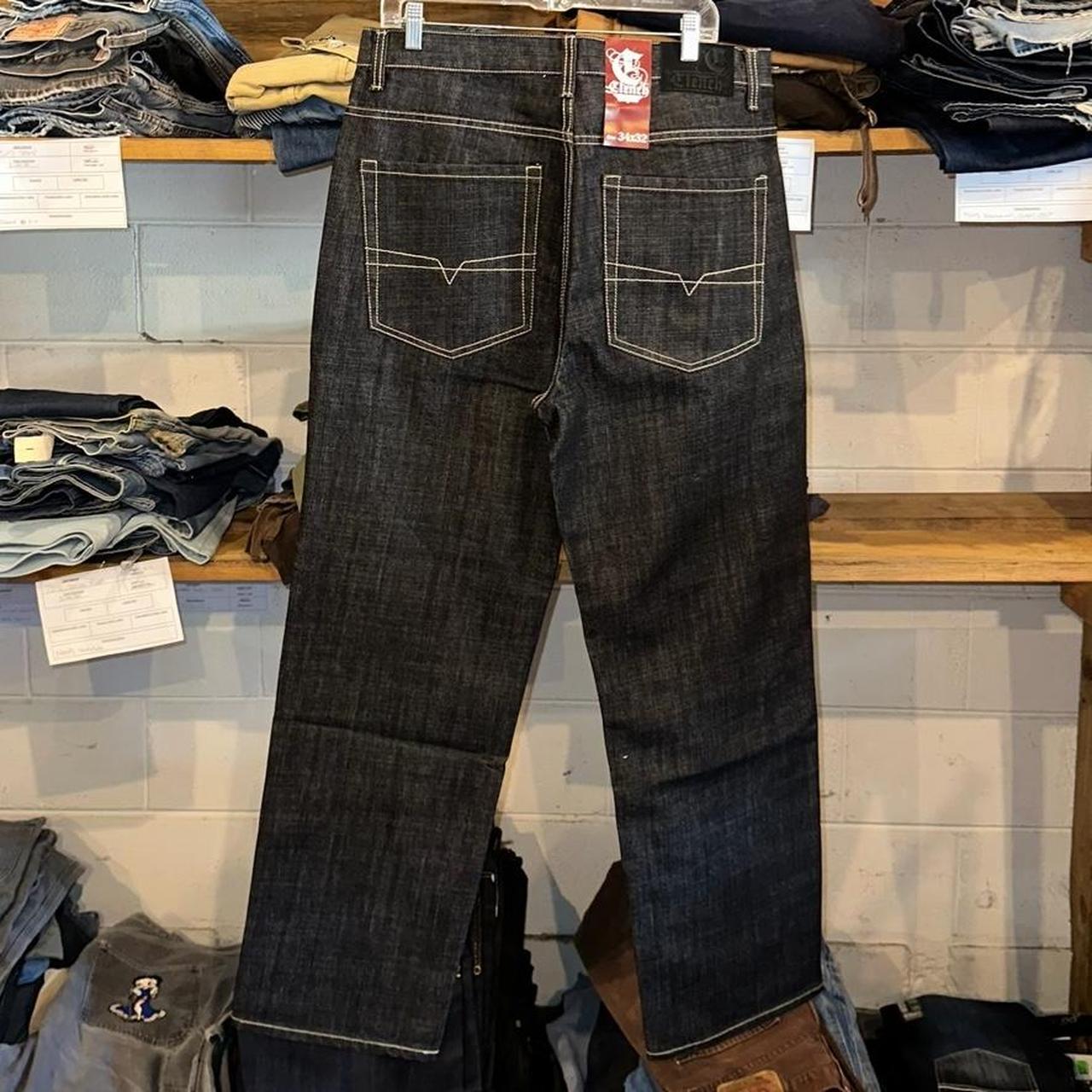 Vintage 90s y2k Clech southpole style dark wash... - Depop