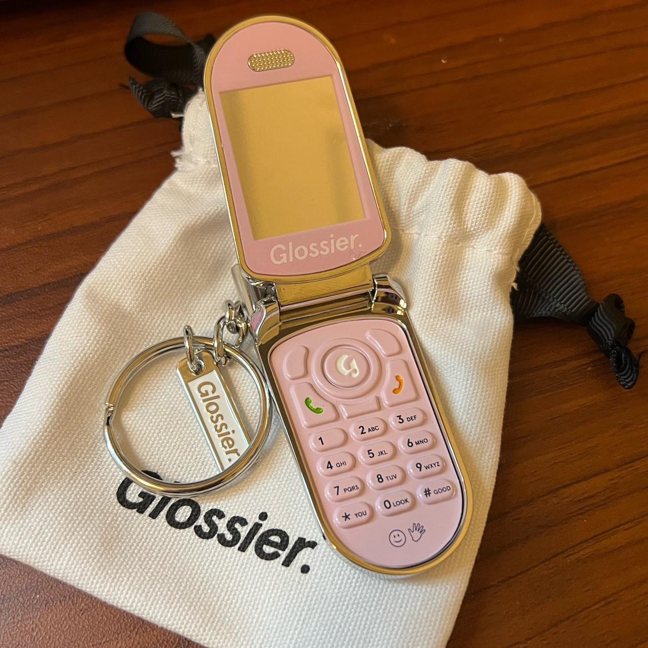 brand new glossier keychain LA exclusive - Depop