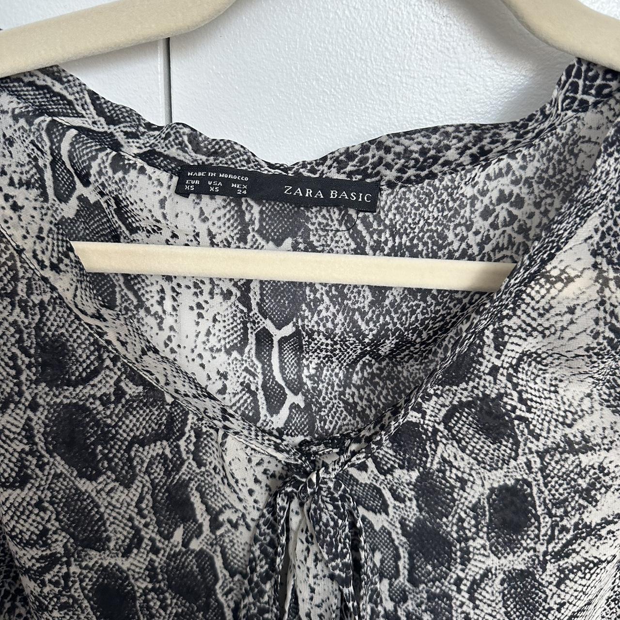Zara animal print shirt - size XS Worn a few times,... - Depop