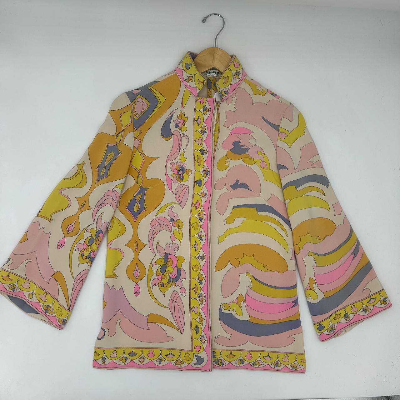Emilio Pucci 1960's Silk Shirt Jacket INSANE, true... - Depop