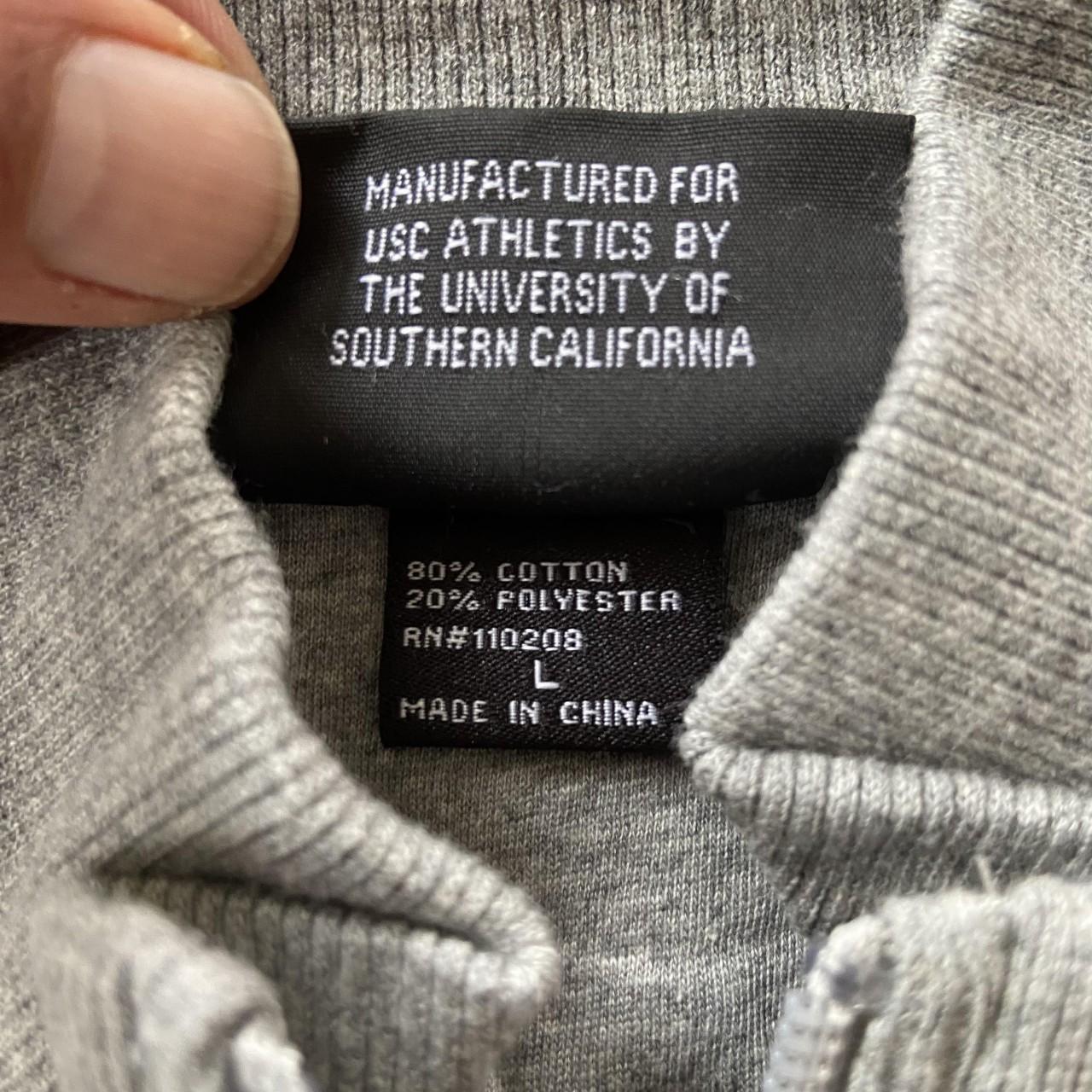 USC TROJANS 1/4 ZIP SWEATER BY TEAM TROJAN Size:... - Depop