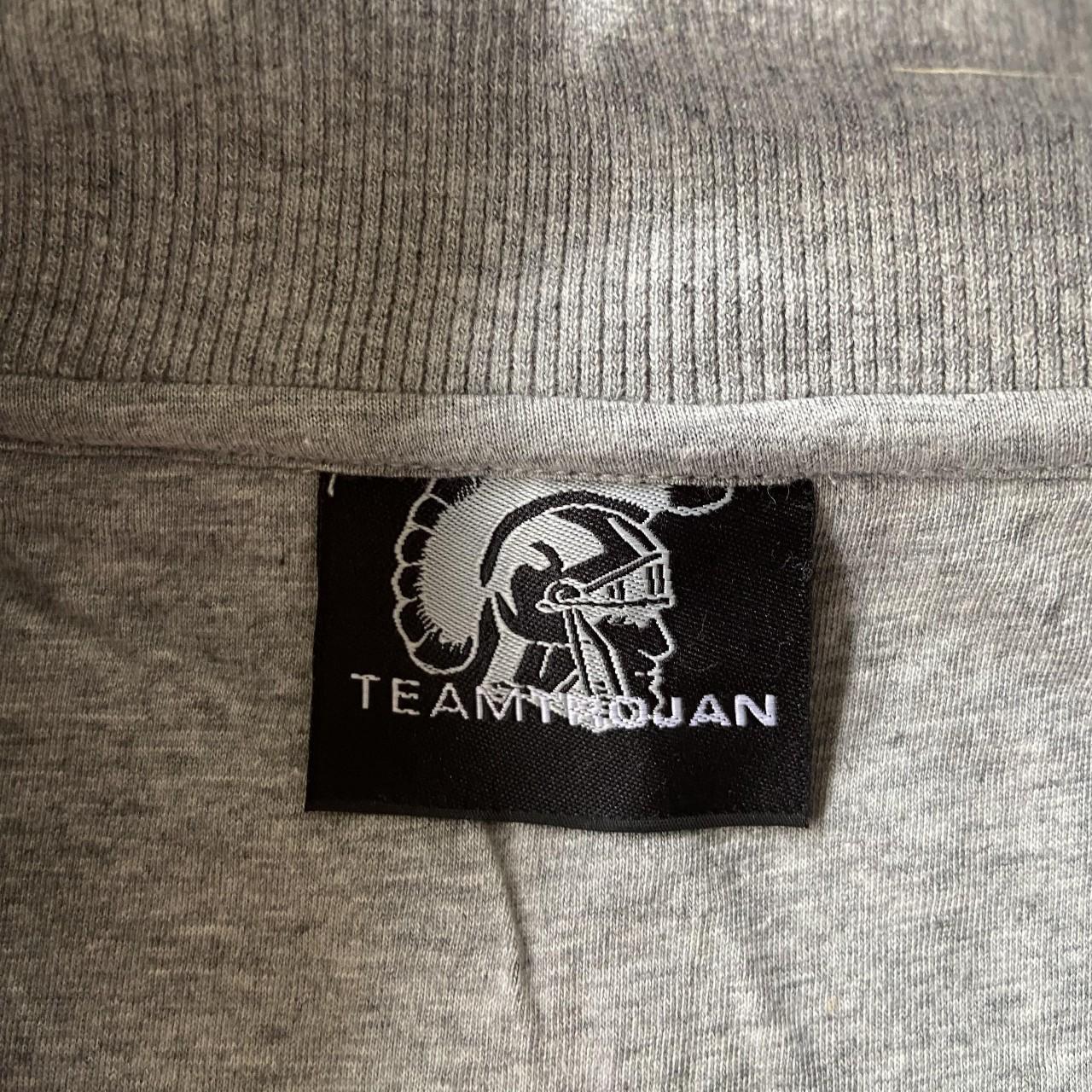 USC TROJANS 1/4 ZIP SWEATER BY TEAM TROJAN Size:... - Depop