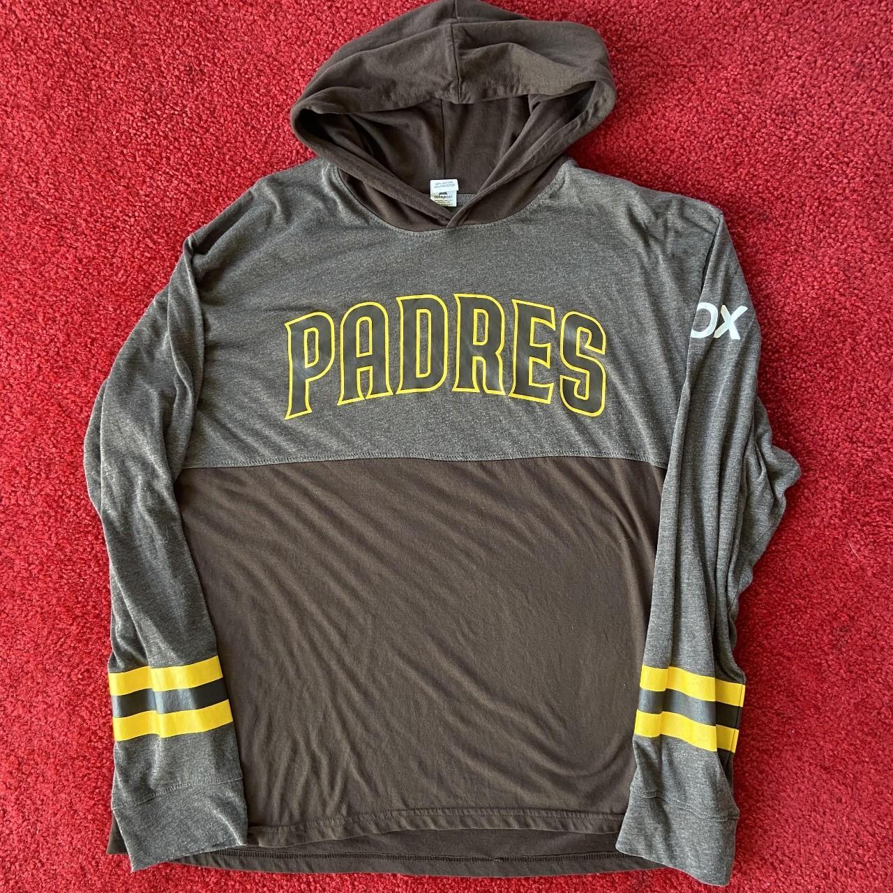 SAN DIEGO PADRES PULLOVER PROMO HOODIE Size: Large... - Depop