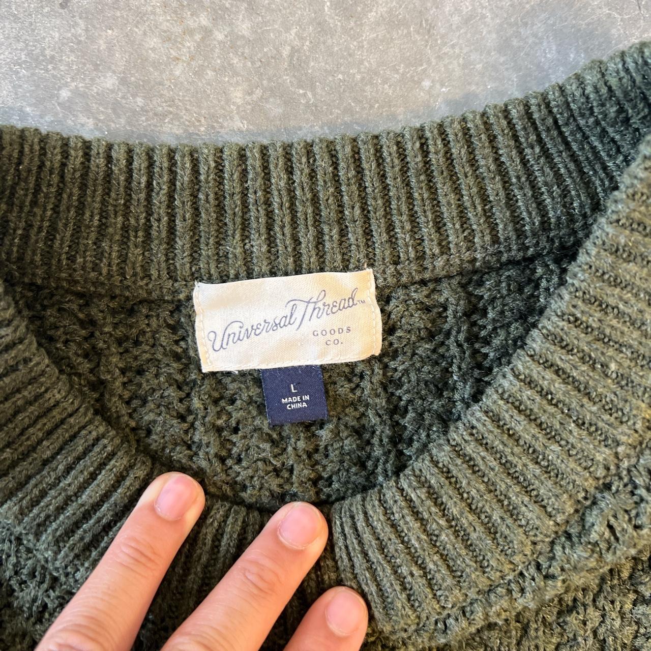 Universal Thread Men's Green and Khaki Jumper | Depop