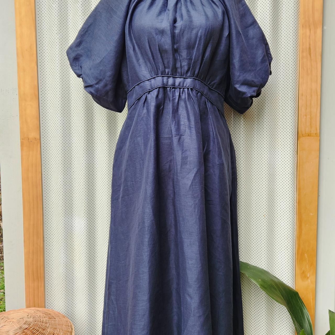 BNWT Zjoosh Tabby Linen Dreess in Navy, in perfect... | Depop