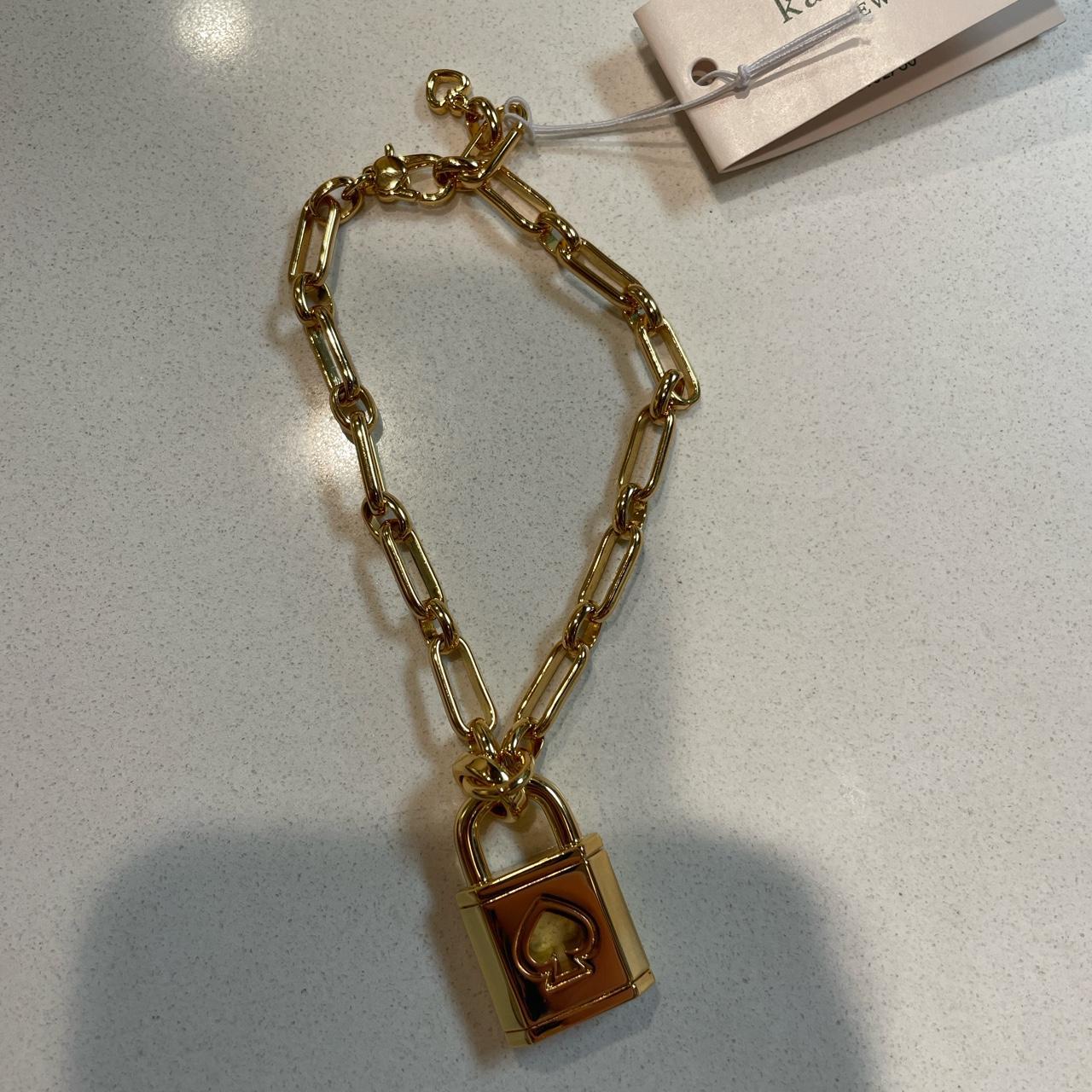 Kate spade lock and spade charm bracelet. New with... - Depop