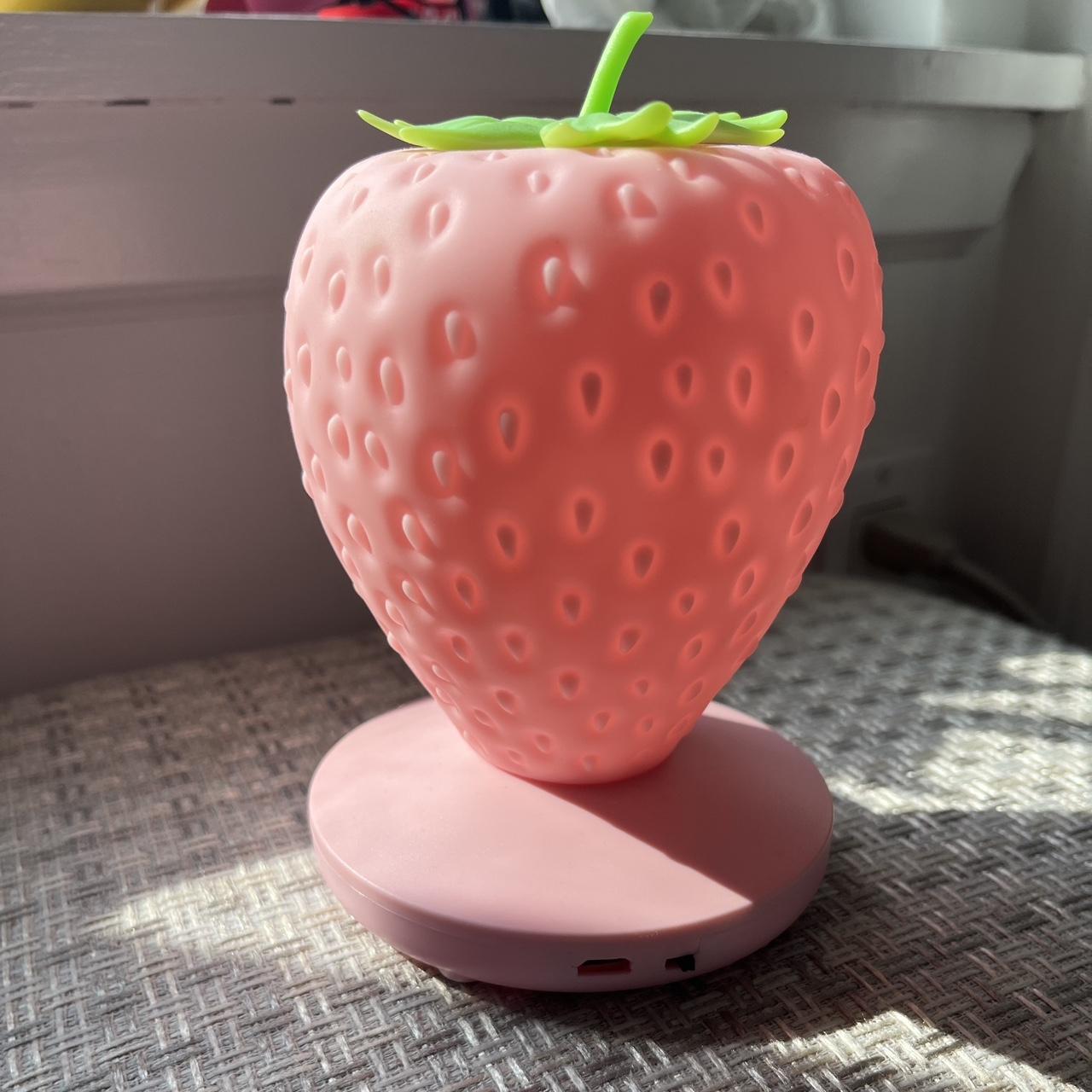 Strawberry lamp / night light ! 3 diff light... - Depop