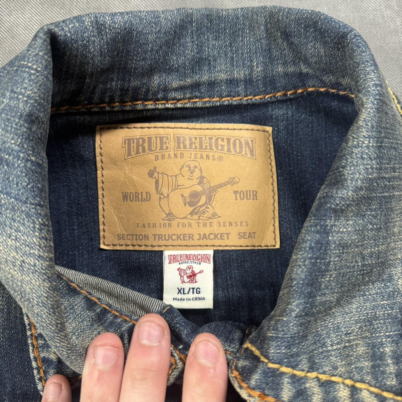 2000s True Religion Chief Keef Sematary Style Denim... | Depop