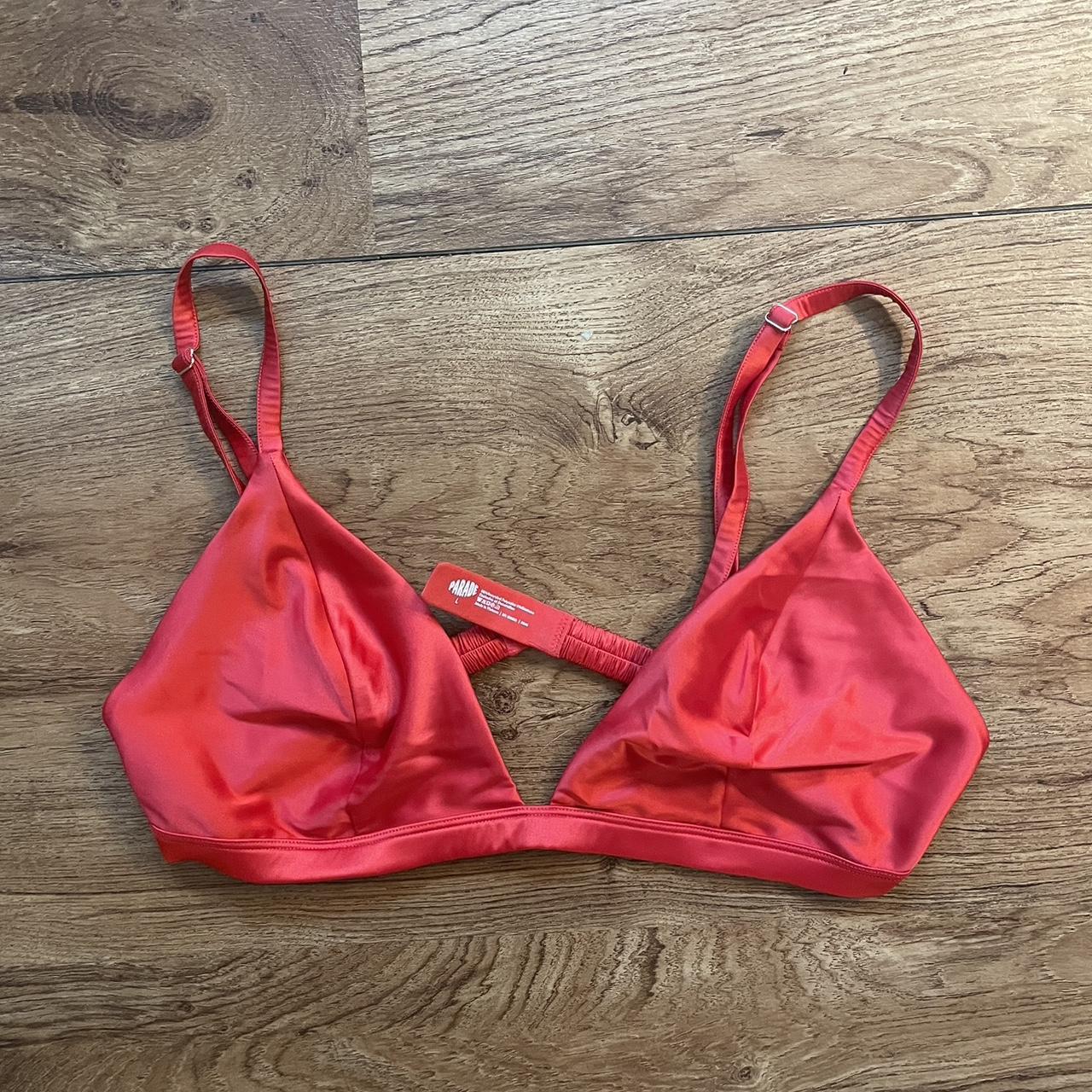 Worn Once Parade Red Silk Bralette Depop