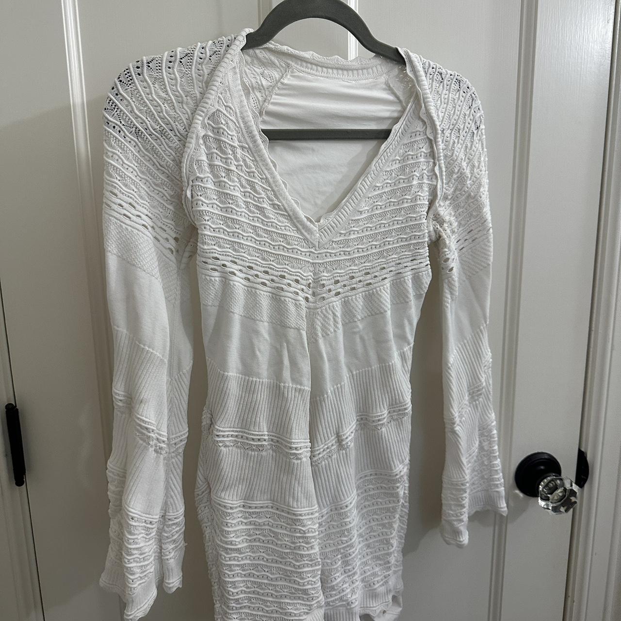 ALEXIS Thara Pointelle Knit Mini Dress Size... - Depop