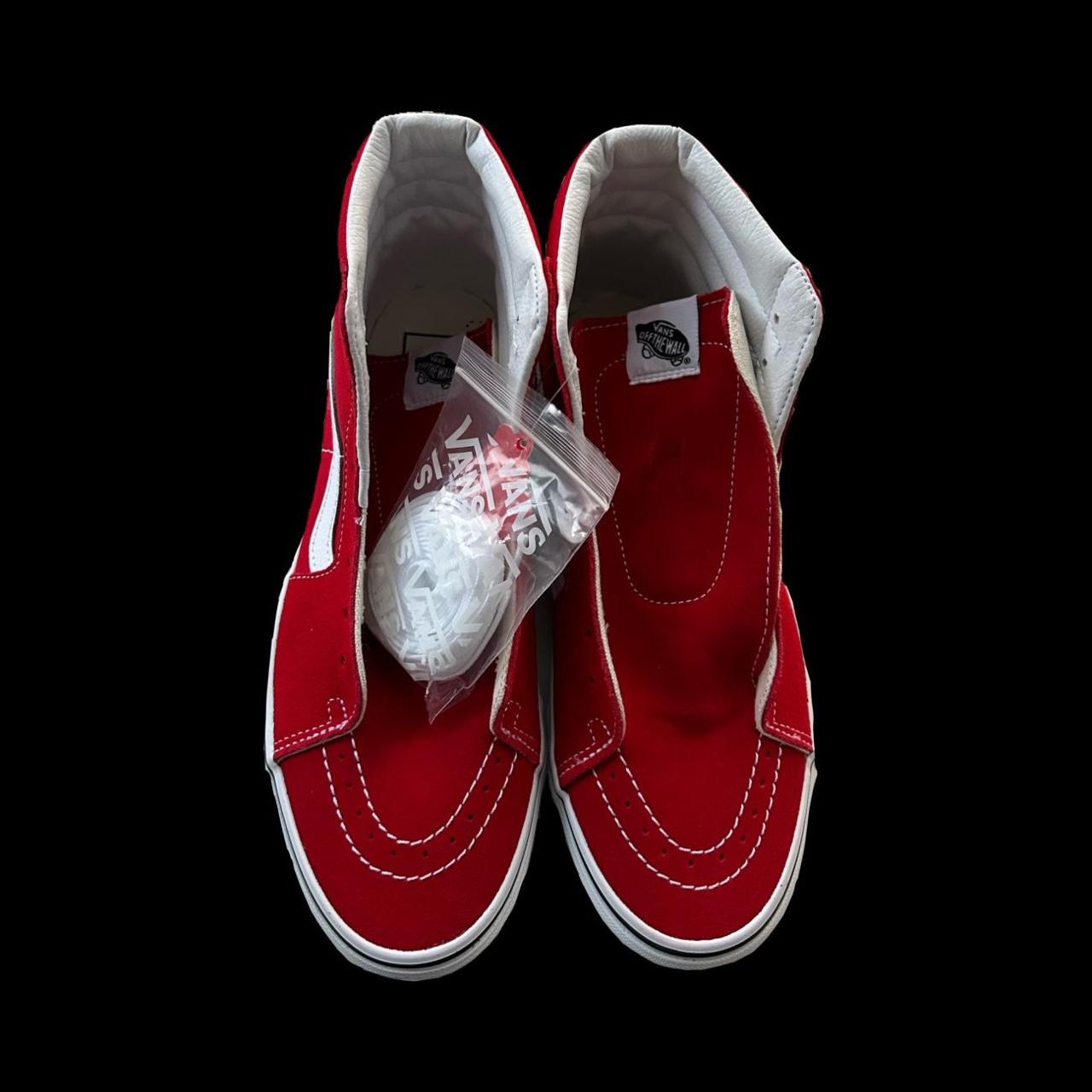 Vans Sk8-Hi Racing Red/True White Sneakers Shoes... | Depop