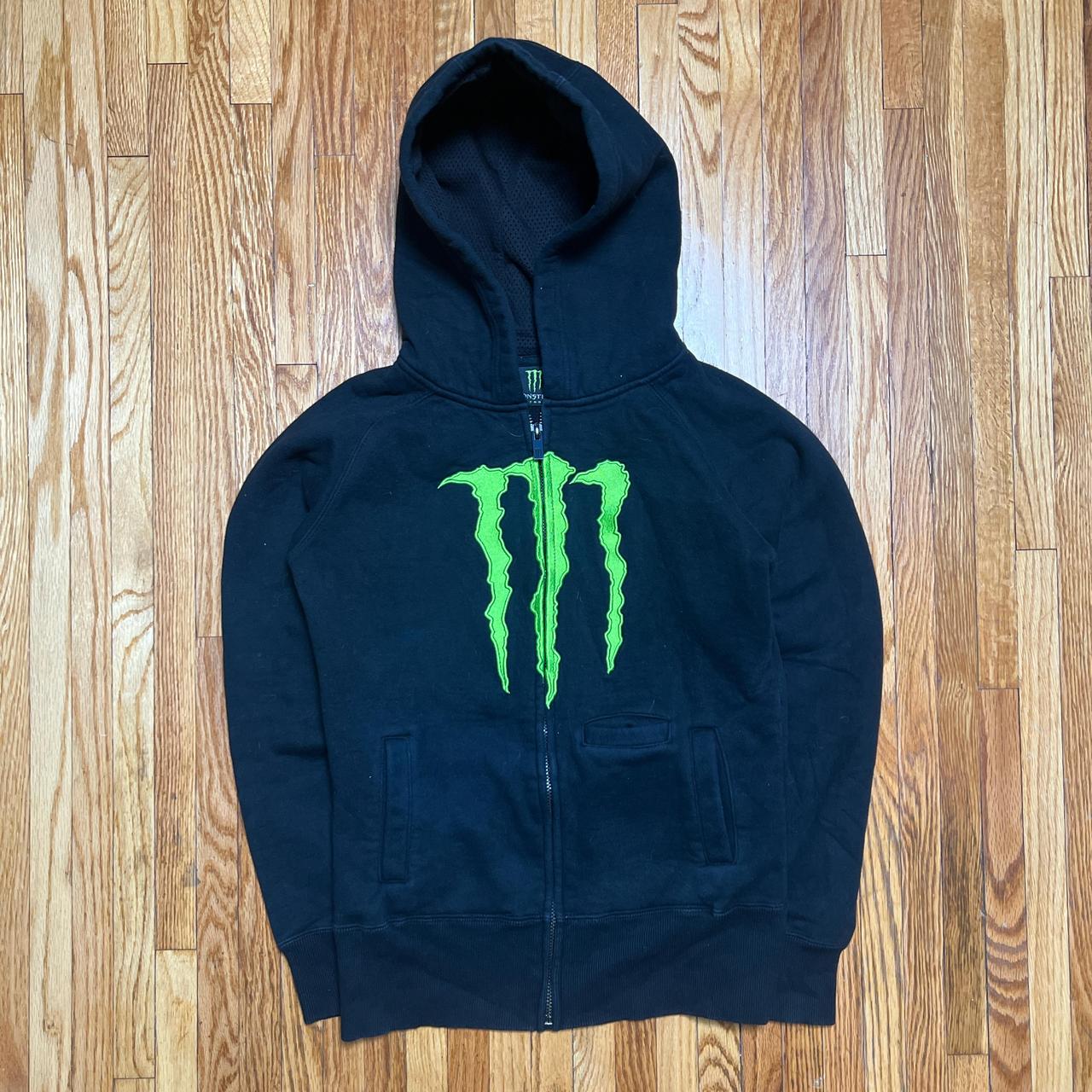 y2k Monster Energy zip up hoodie emo skater... - Depop