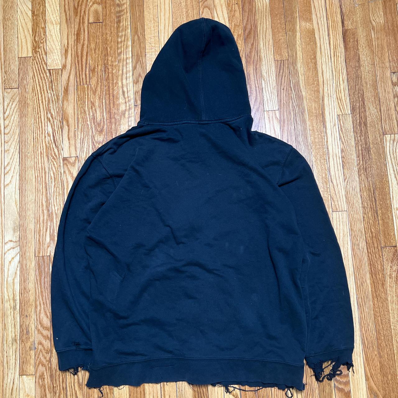 crazy Y2k thrashed Monster Energy zip-up hoodie... - Depop