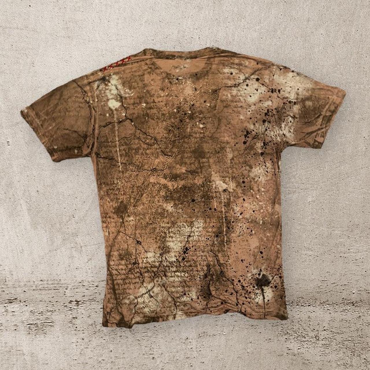 Affliction Bamboo tee with front and back designs.... - Depop