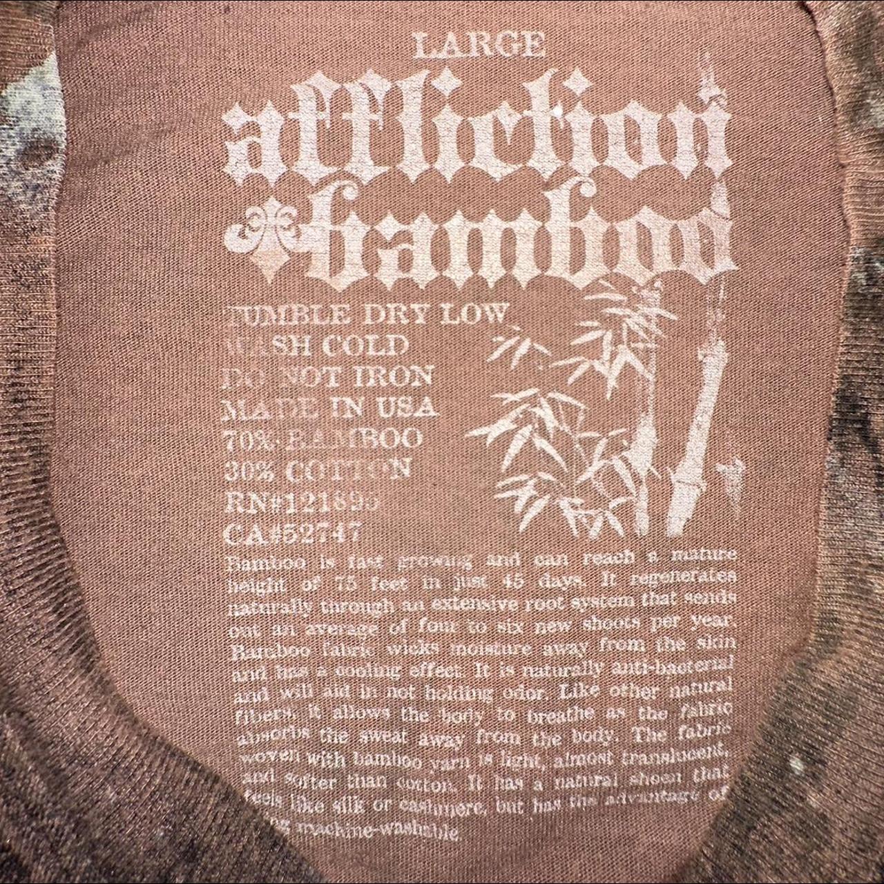 Affliction Bamboo tee with front and back designs.... - Depop