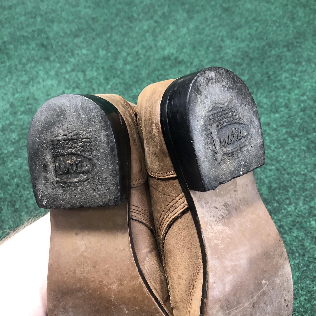 Justin Jr. Kiltie Roper Lace Up Boots Tan Youth Size... - Depop